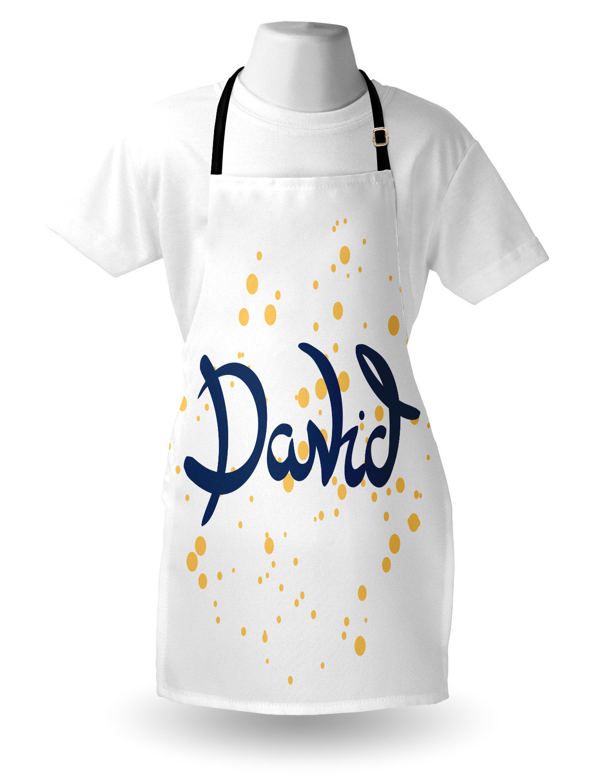 East Urban Home David Apron Unisex, Lettering Style Name, Adult Size ...