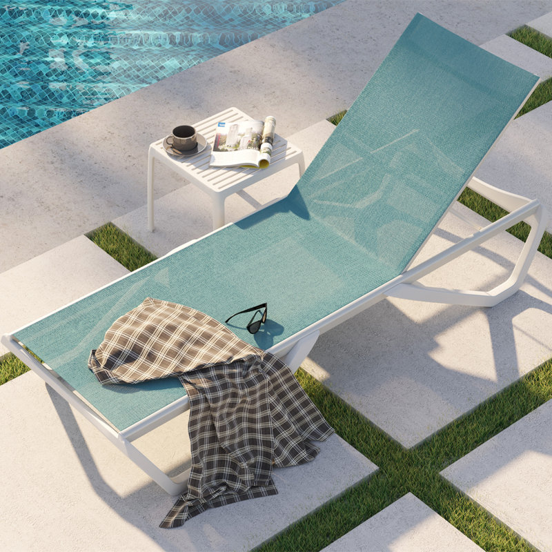 Source Furniture Wave Armless Chaise Turquoise | Wayfair