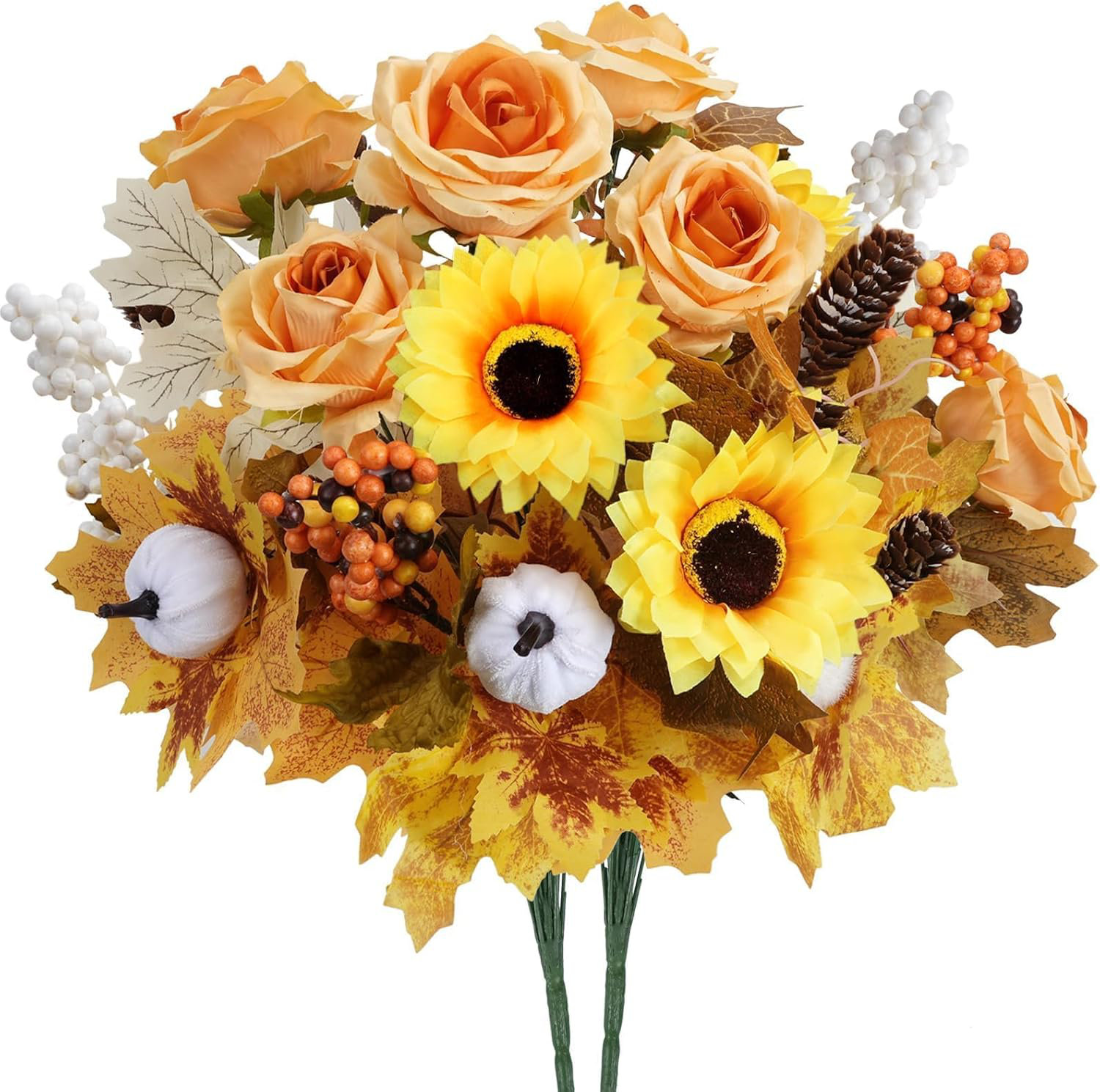 Ophelia & Co. 2 Pcs Fall Flowers Fall Decor Fake Sunflower With Rose ...