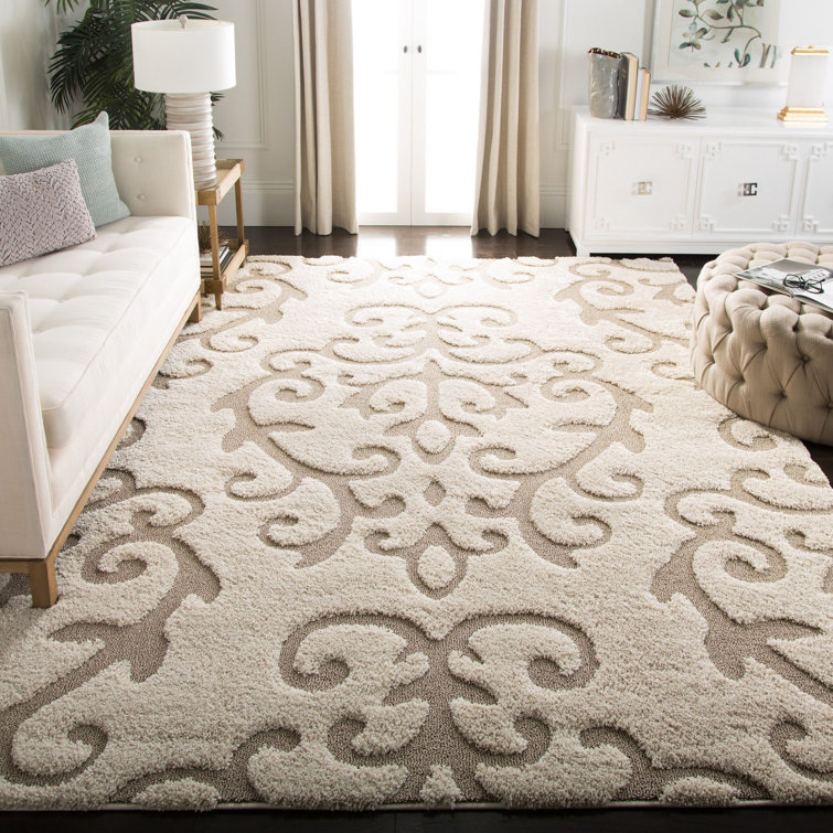 Astoria Grand Blaris Shag Performance Damask Rug & Reviews | Wayfair