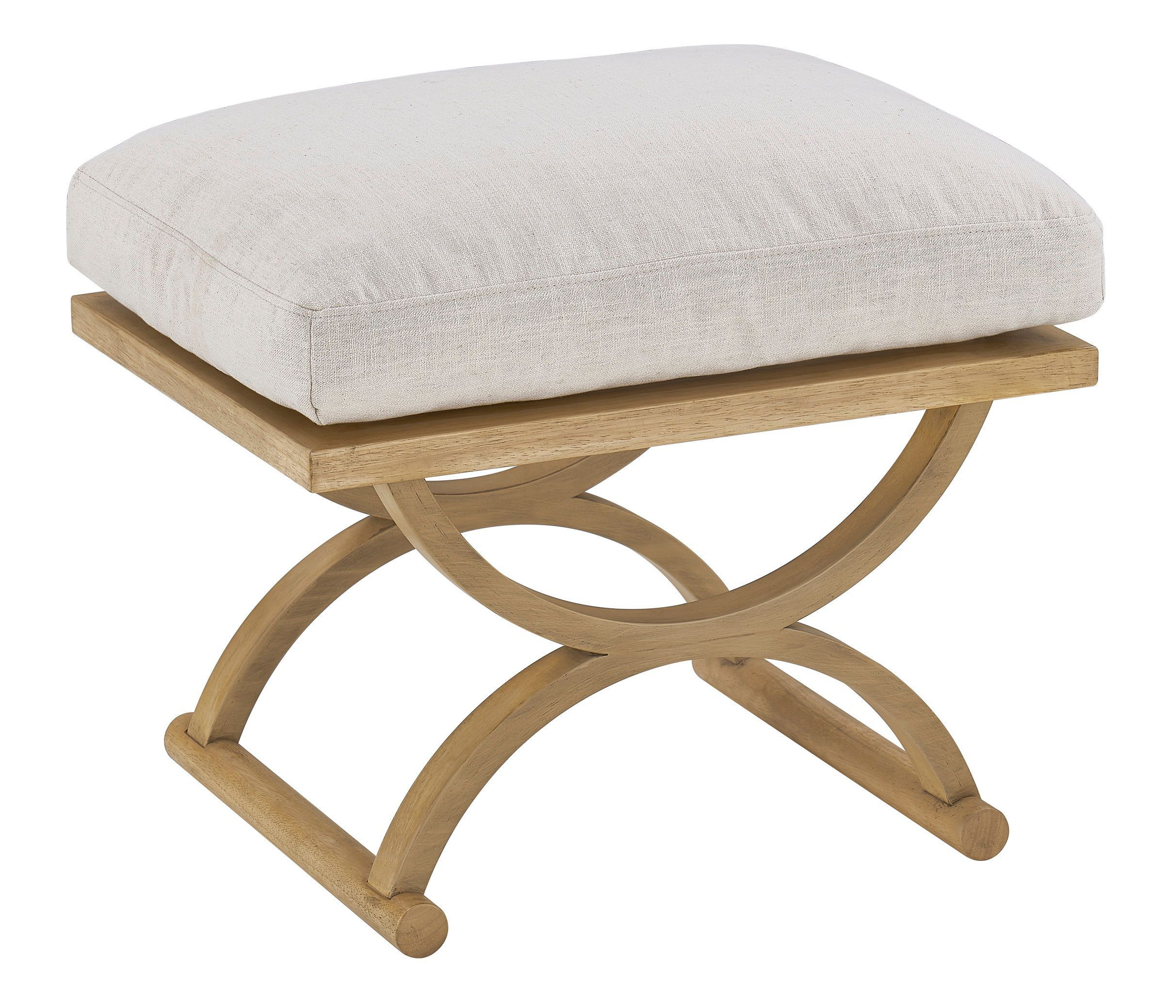 House of Hampton® Joss 20" Joss Ottoman/ Stool, Putty | Wayfair