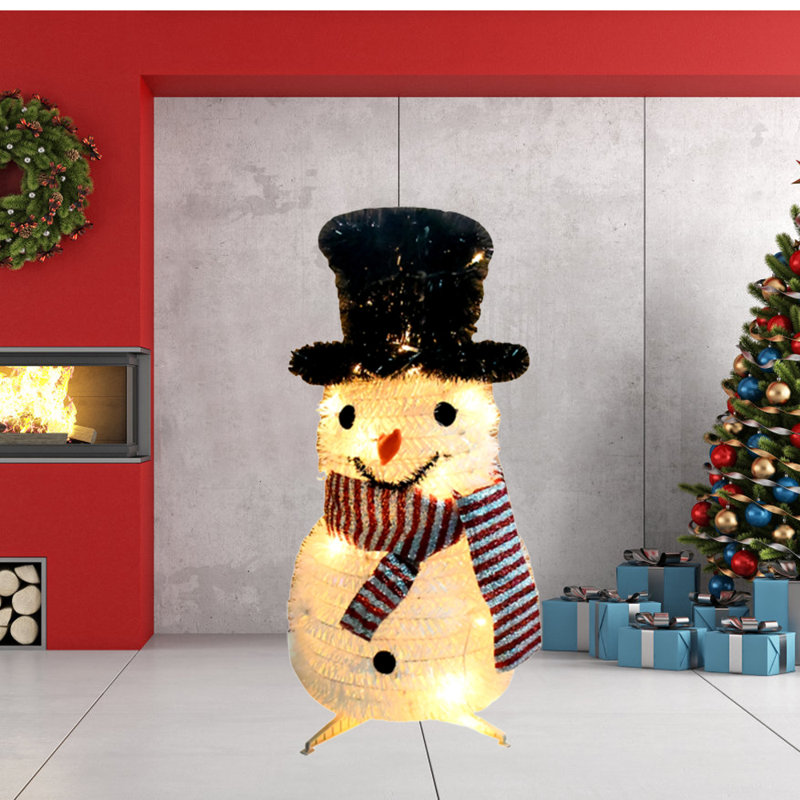 The Holiday Aisle® Decoration Snowman Lighted Display | Wayfair