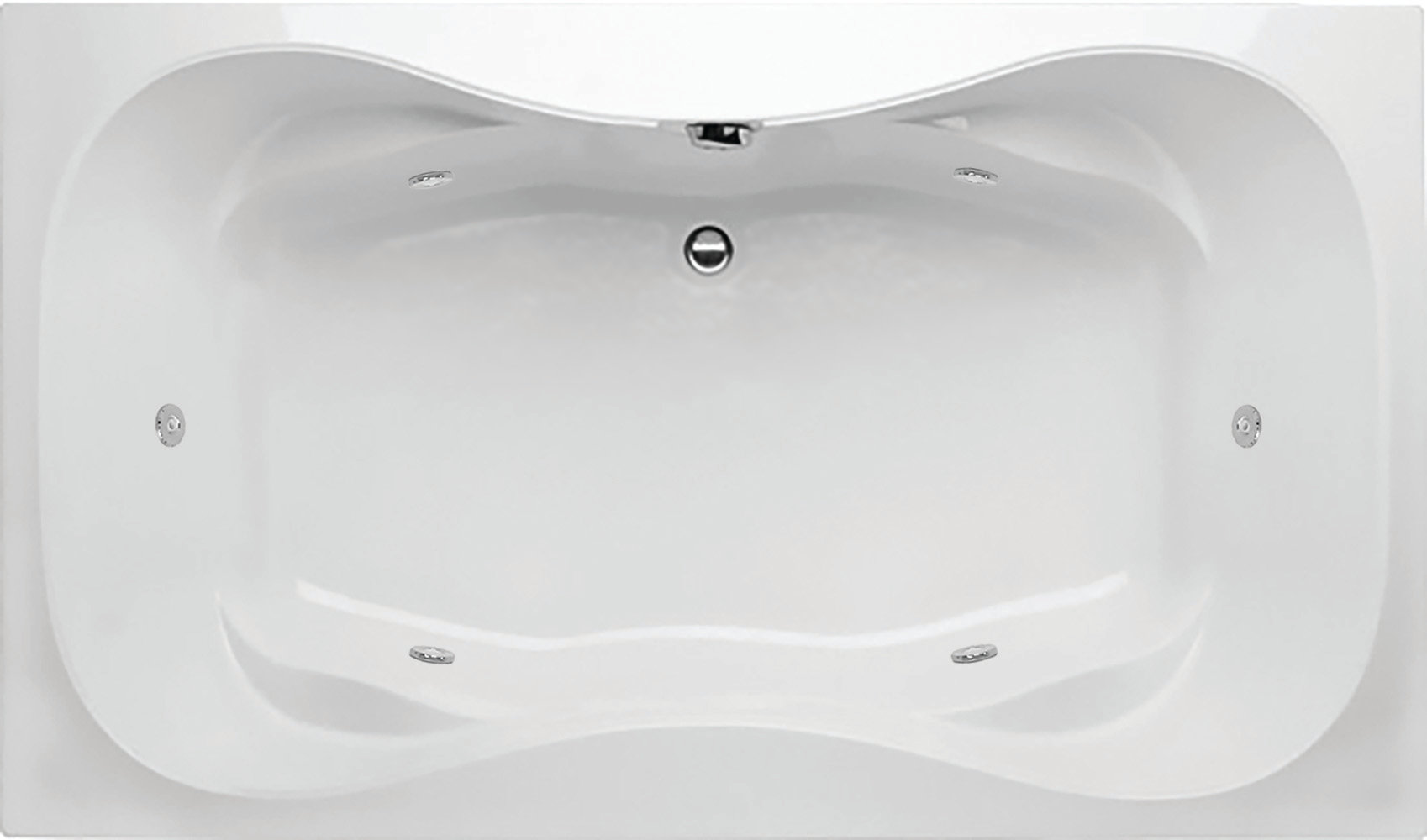 Hydro Systems Builder Hourglass 60" x 42" Drop in Whirlpool Acrylic ...