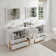 Wade Logan® Karson 84'' Double Bathroom Vanity with Engineered Marble ...