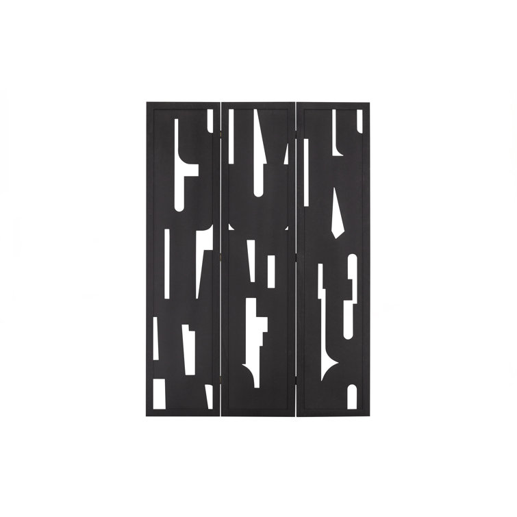 Metro Lane Ashmath 120cm W x 170cm H 3 - Panel Folding Room Divider ...