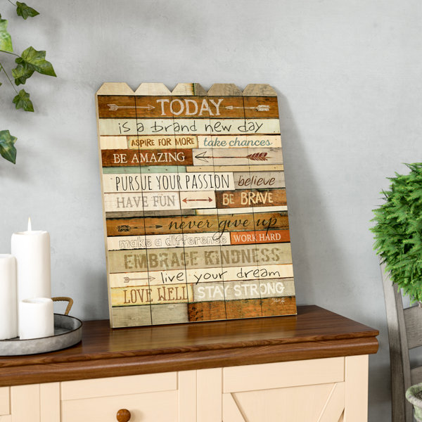 August Grove® 'Today is a Brand New Day' - Unframed Typography Print on ...