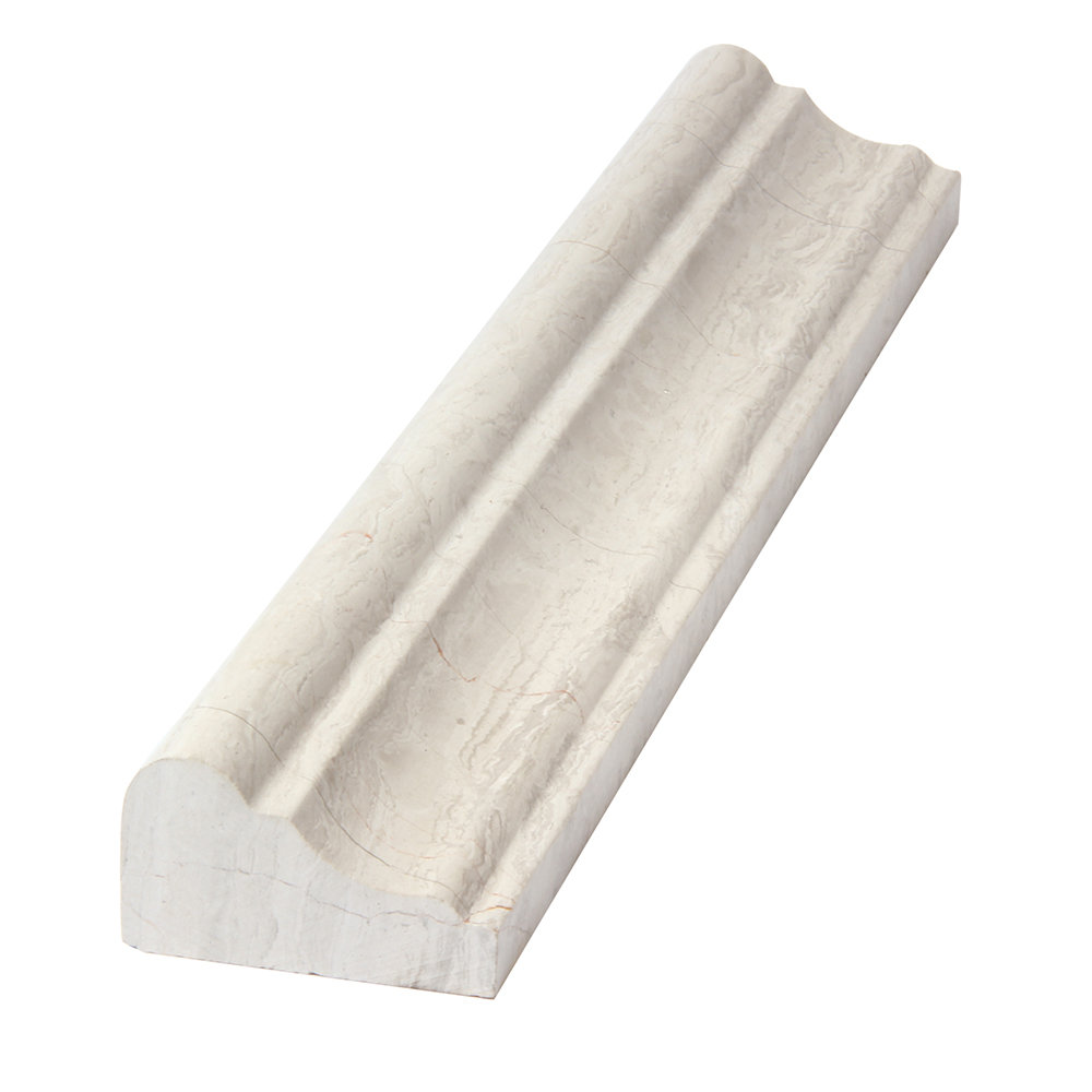 Seven Seas Collection Oyster 2" x 12" Polished Marble Chair Rail Tile ...