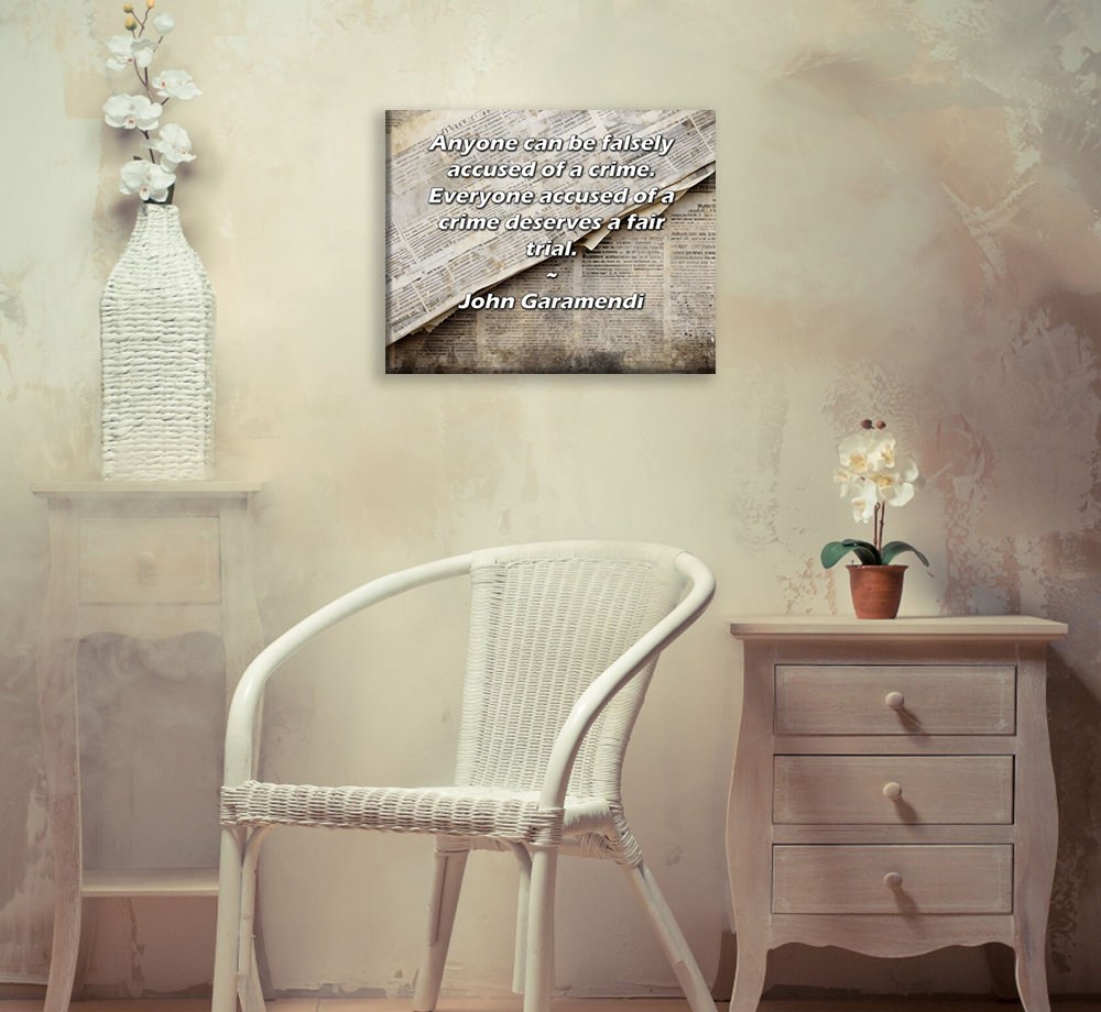 Trinx ArtsyQuotes Gallery Wrapped Canvas By John Garamendi: "Anyone can ...