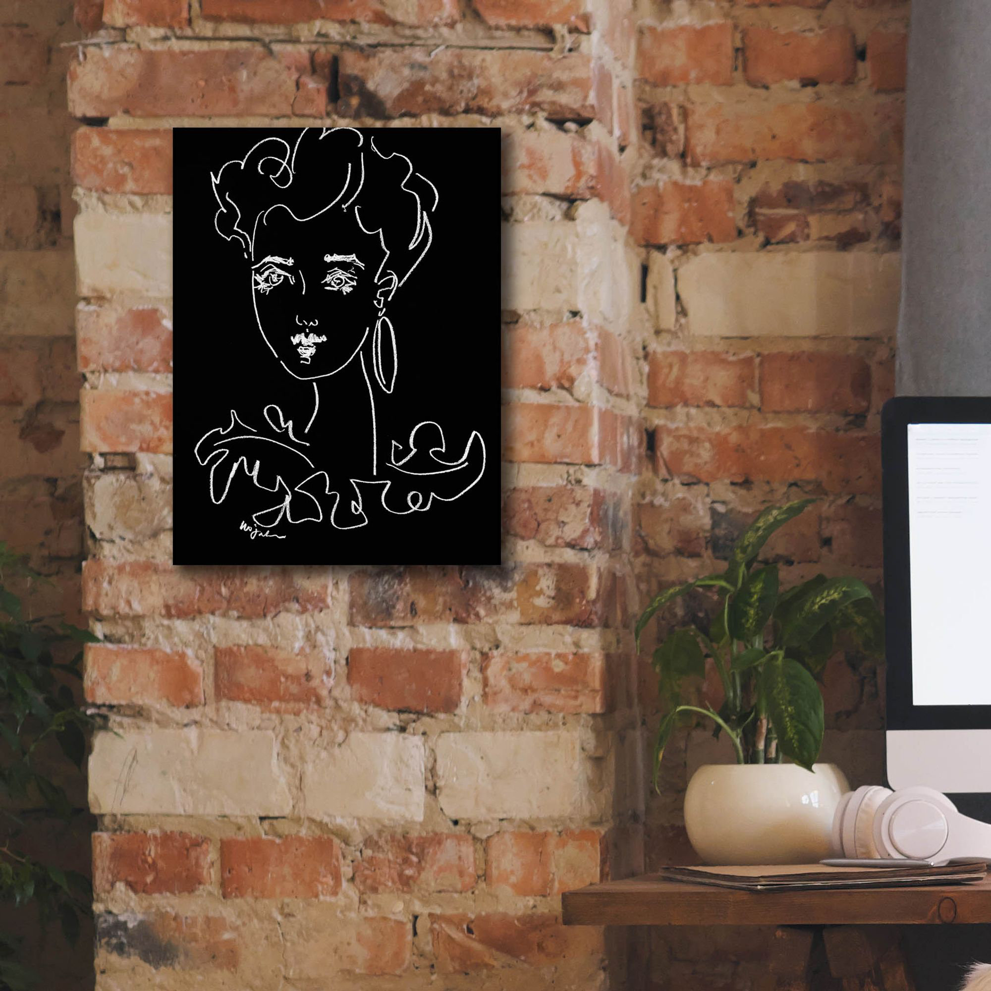 House of Hampton® Epic Graffiti 'Another Face Noir' By Holly Wojhan ...