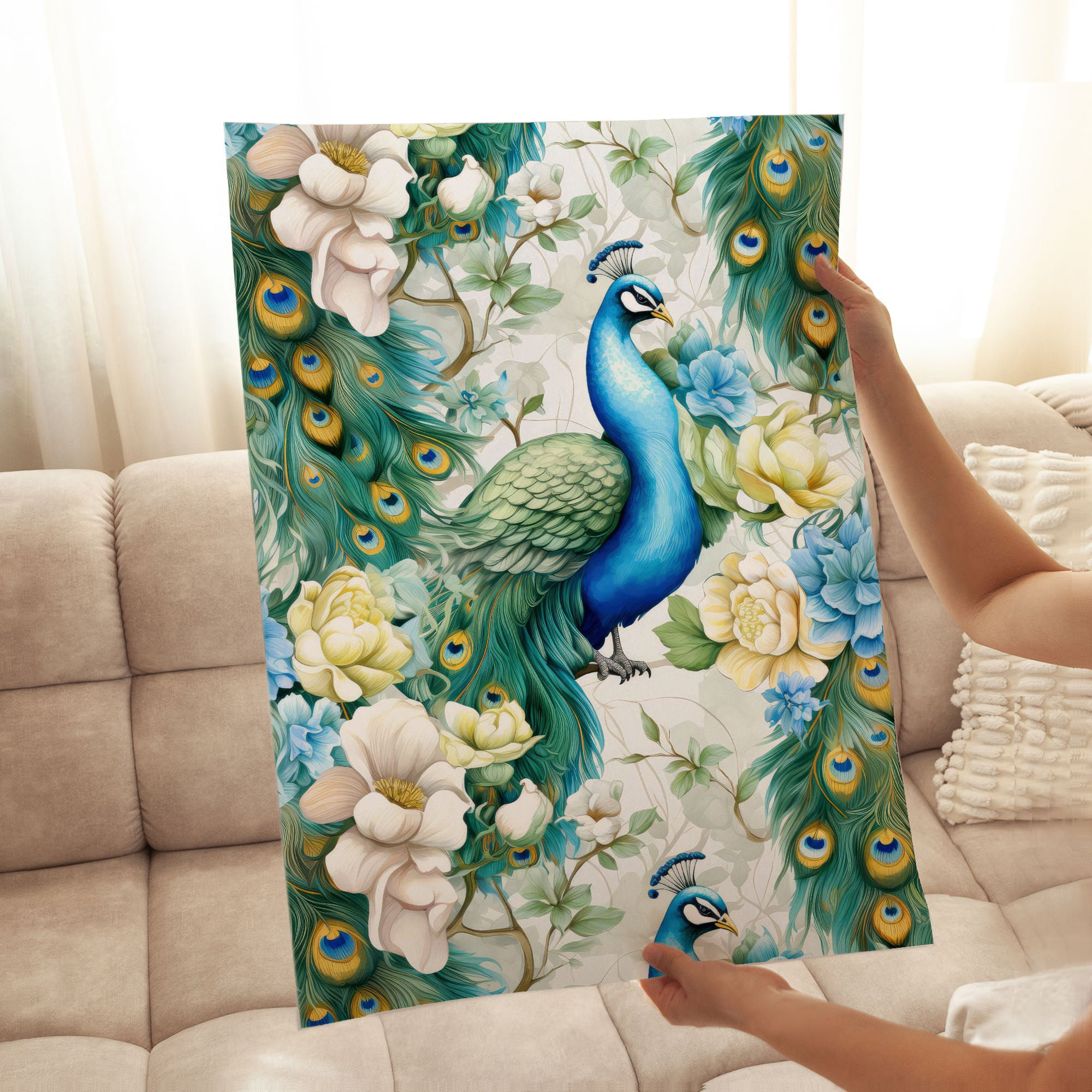 Winston Porter Animals Peacock Pattern XI Modern Unframed Art Print ...