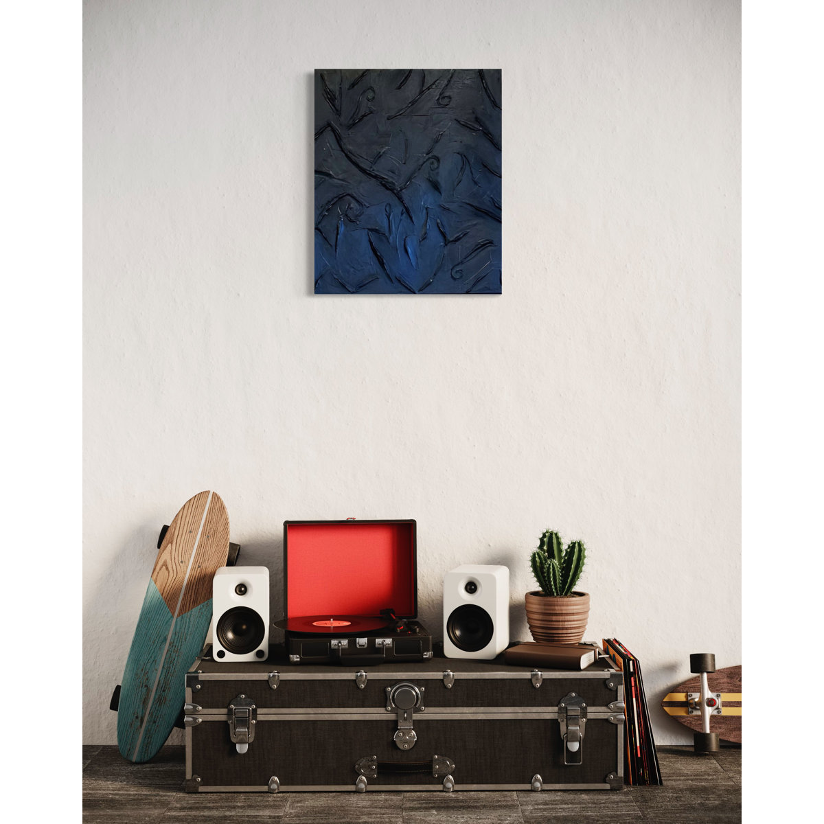 Plaster Textured 3D Wall Art on Canvas | Wayfair