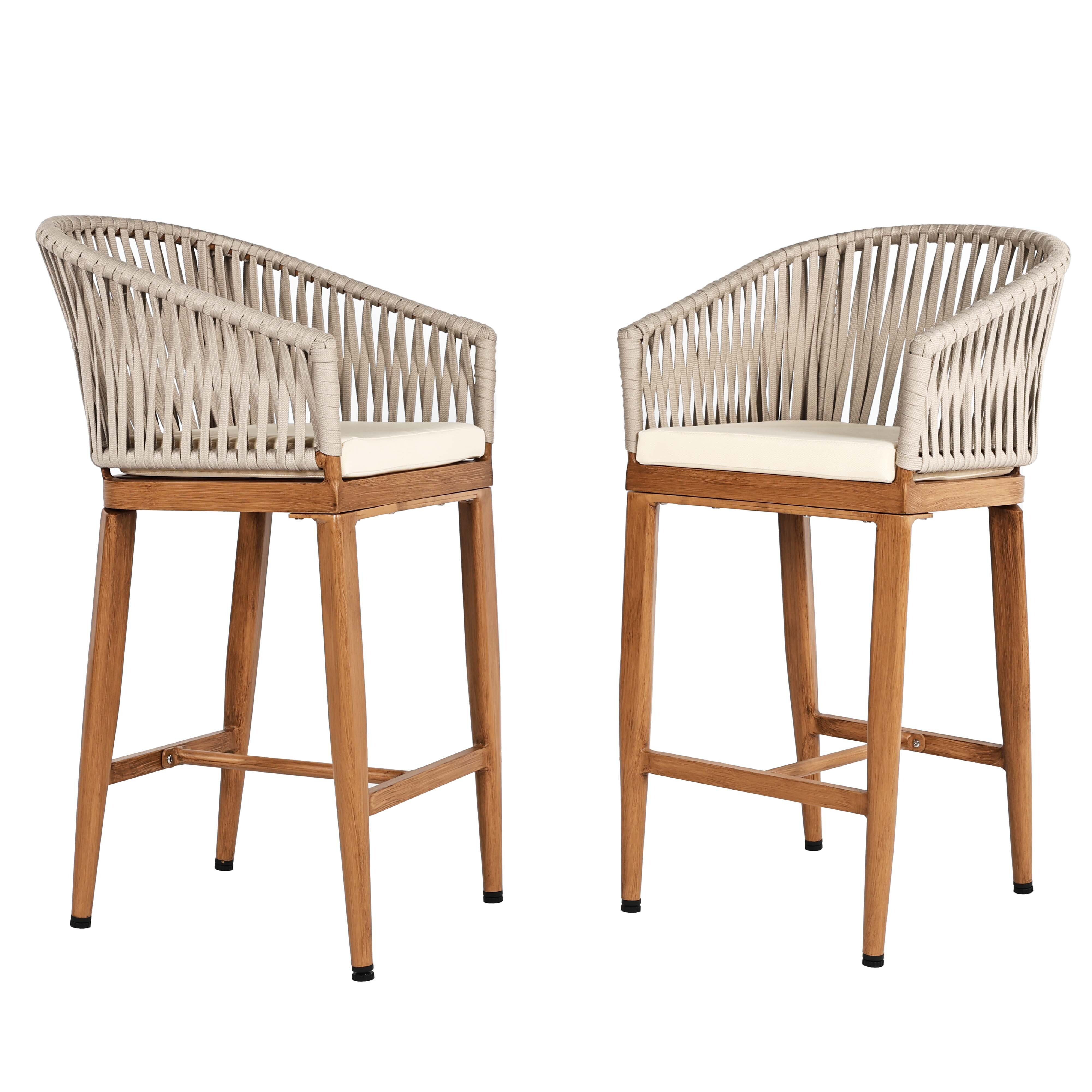 Corrigan Studio® 25 Inch Outdoor Counter Height Bar Stools Set of 2 ...