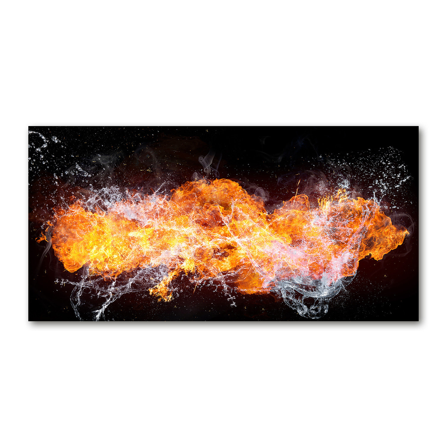 Ebern Designs Fire Versus Water - Wrapped Canvas Art Prints | Wayfair.co.uk