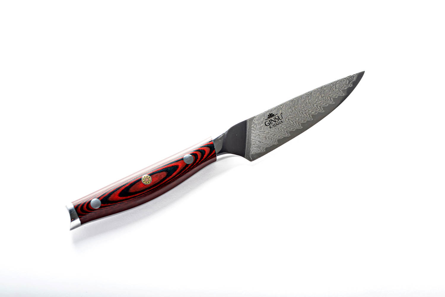 Ginsu Katana Damascus AUS 10 Japanese Ginsu Katana 3.5'' Paring Knife ...