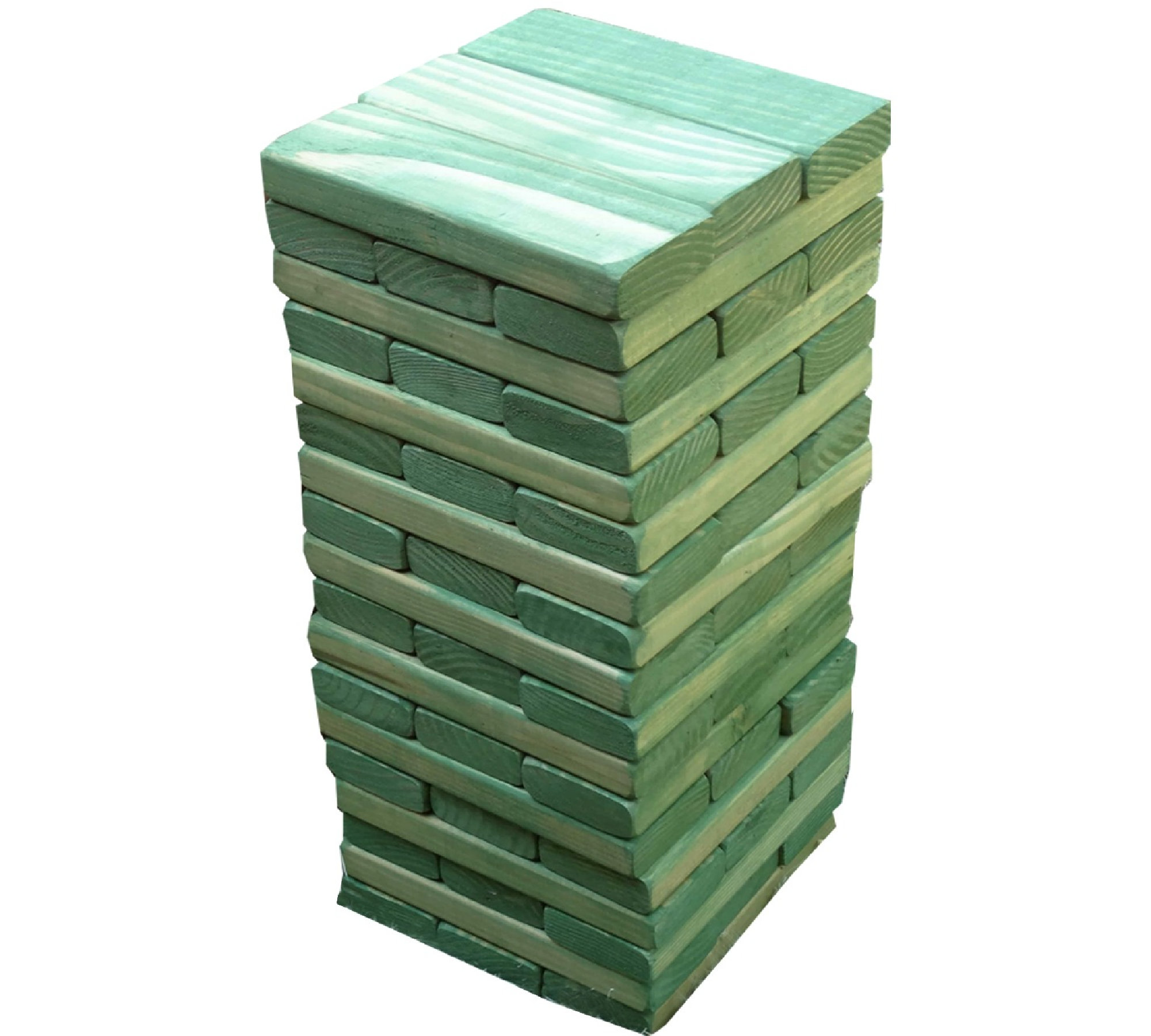 Tumbling Towers 54 Large Wooden Block Tower, Jumbo Up To 5FT ZEN GREEN ...