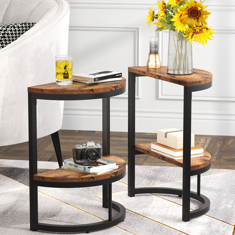 17 Stories Adasha Frame End Table Set with Storage & Reviews | Wayfair
