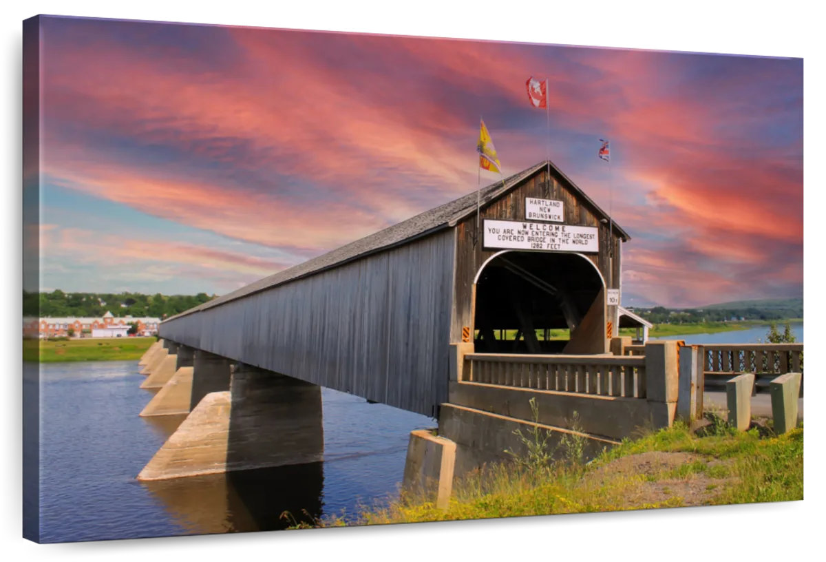 Ebern Designs Lilie Hartland Covered Bridge | Wayfair