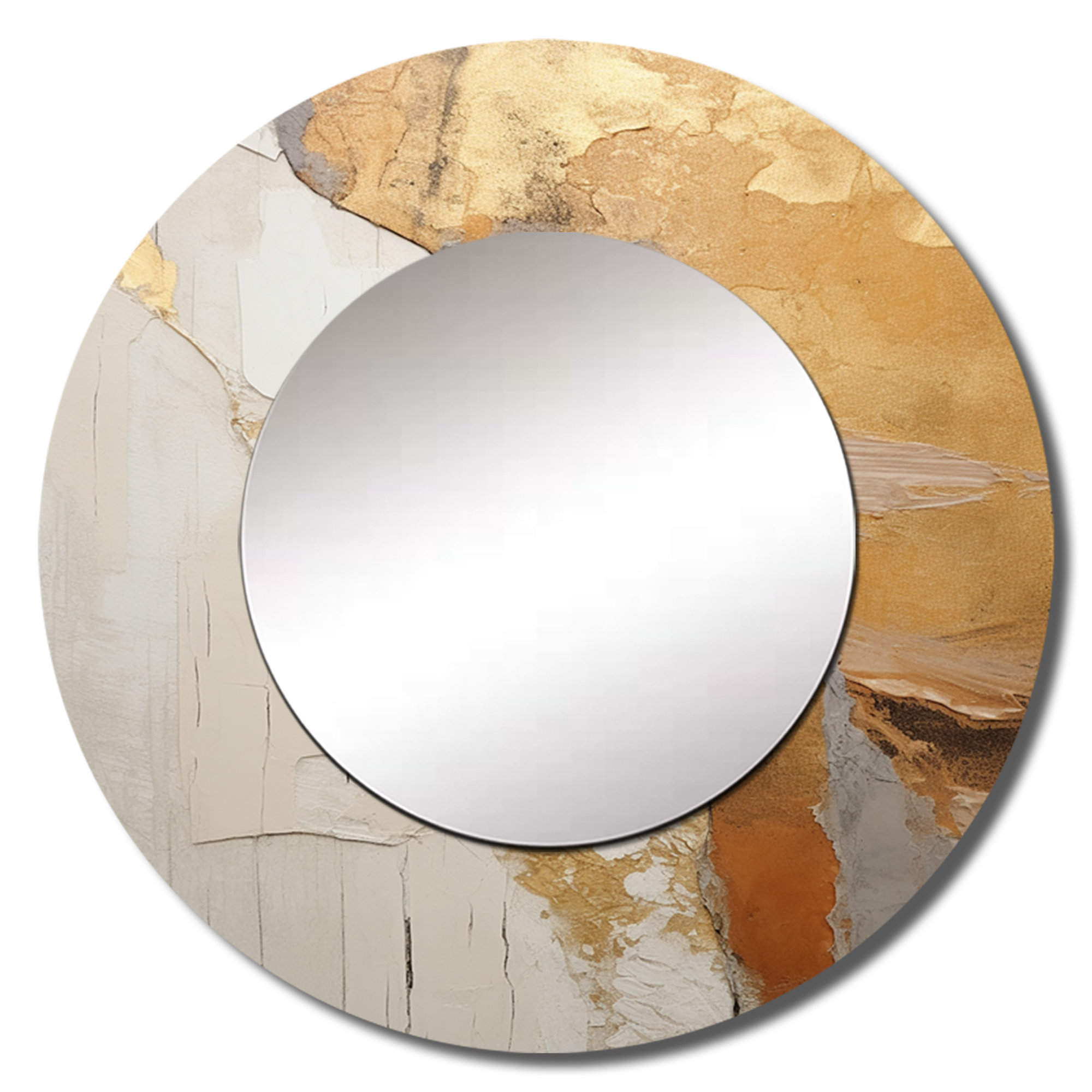 East Urban Home Abstract Beige Gold Road Collage V - Abstract Collages ...
