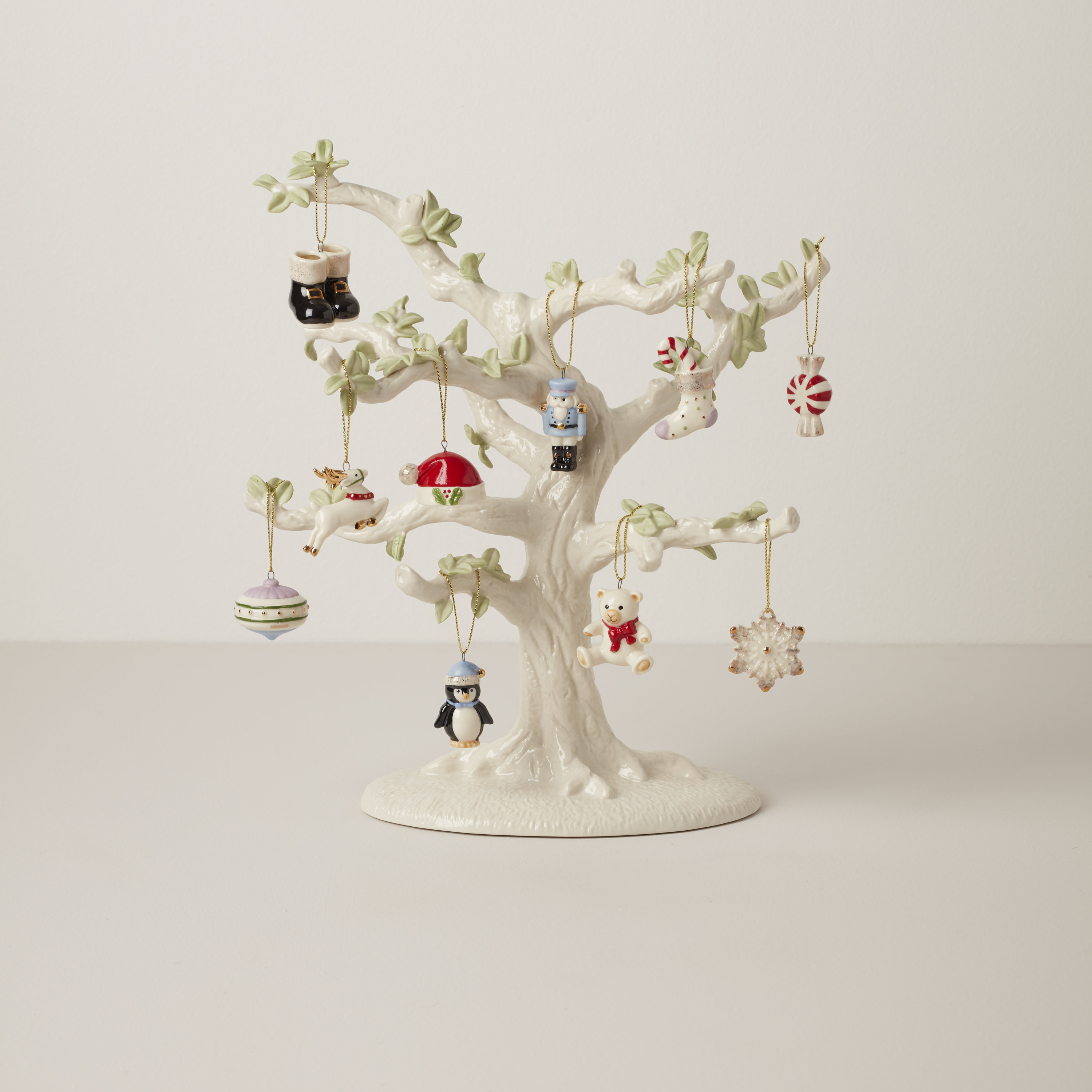 Lenox ORNAMENT TREES Christmas Memories 11-Piece Ornament & Tree Set ...