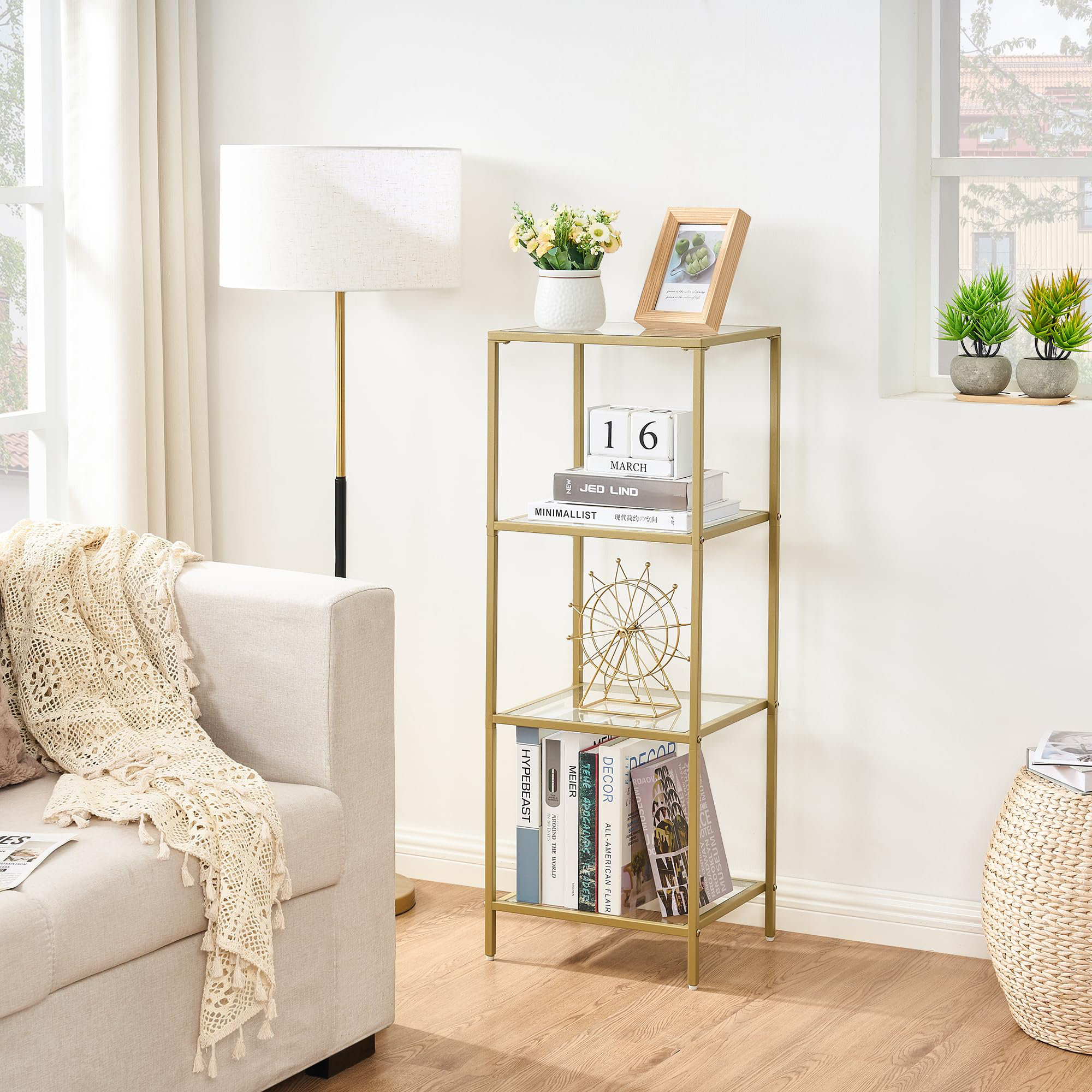 Everly Quinn Lashalle Glass Straight Ladder | Wayfair