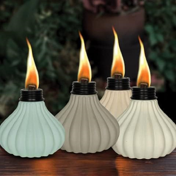 Deco Window 7.09'' Ceramic / Porcelain Citronella Tabletop Torch | Wayfair