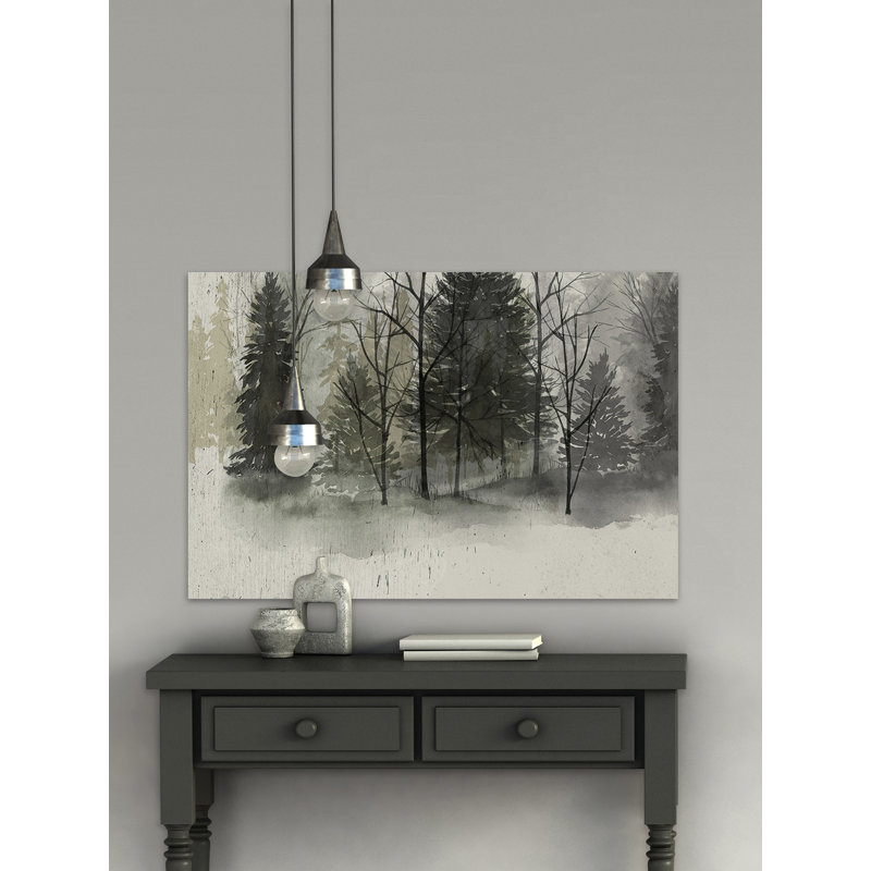 Millwood Pines Textured Treeline I On Canvas Painting & Reviews | Wayfair