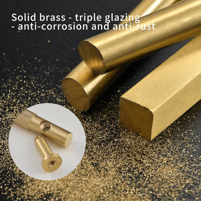 HAPPY LIFE Urnew Antique Brass Cabinet Handles, 3-Inch Embossed Drawer ...