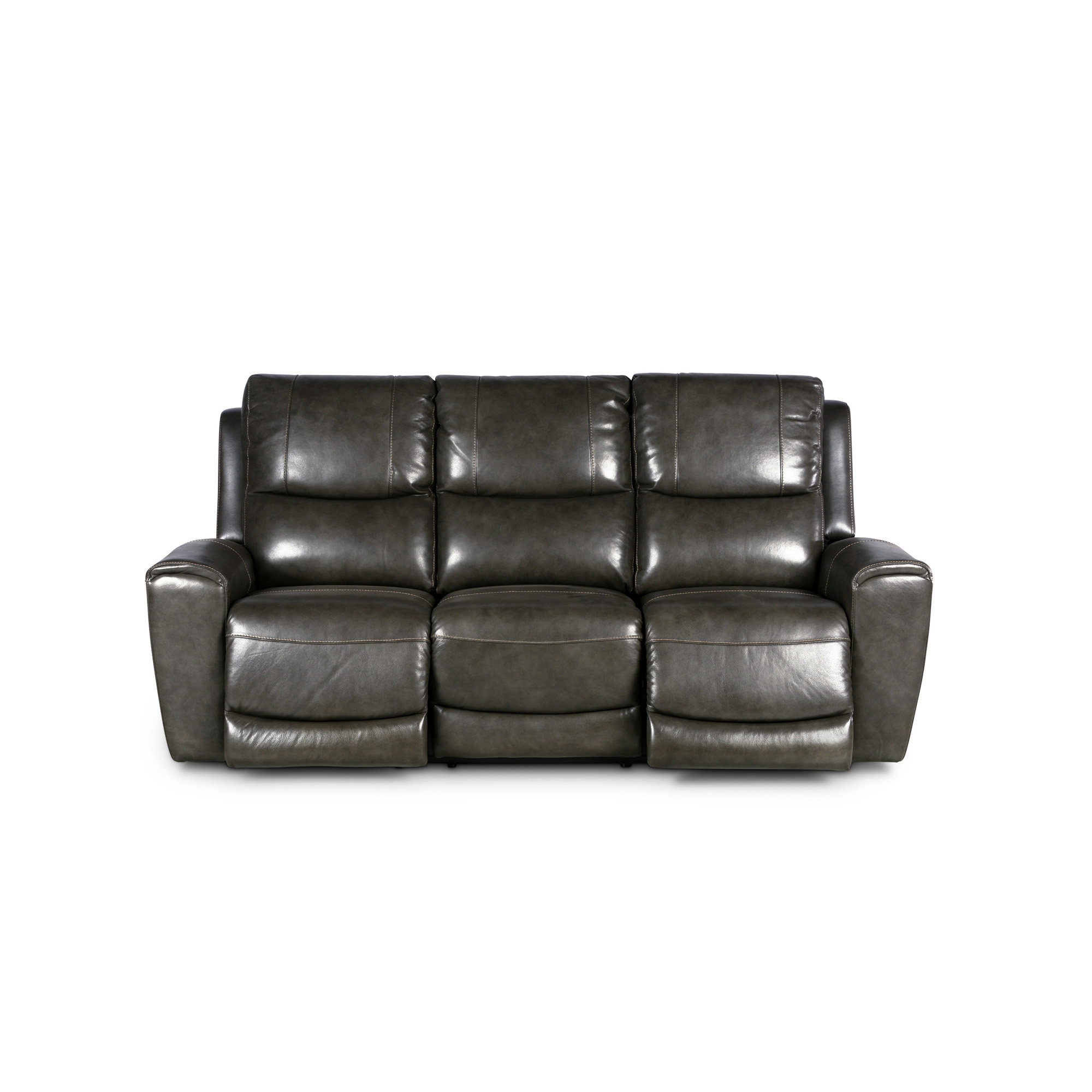 Latitude Run® Dual-Power Leather Reclining Sofa - Articulating Power ...