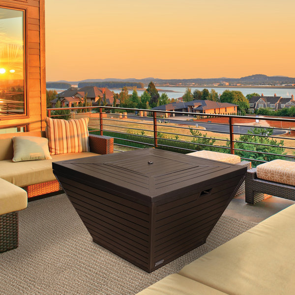 Sunbeam Premium Aluminum Propane/Natural Gas Fire Pit Table & Reviews ...