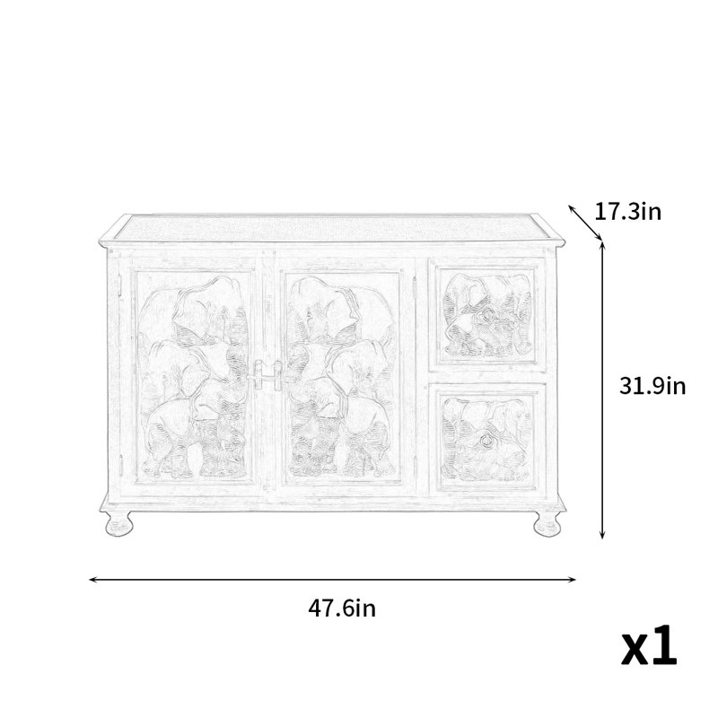 Licalilo Retro Utility Classic Accent Cabinet | Wayfair