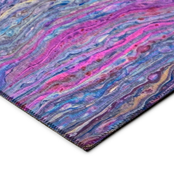 East Urban Home Abstract Machine Woven Purple/Blue Area Rug & Reviews ...