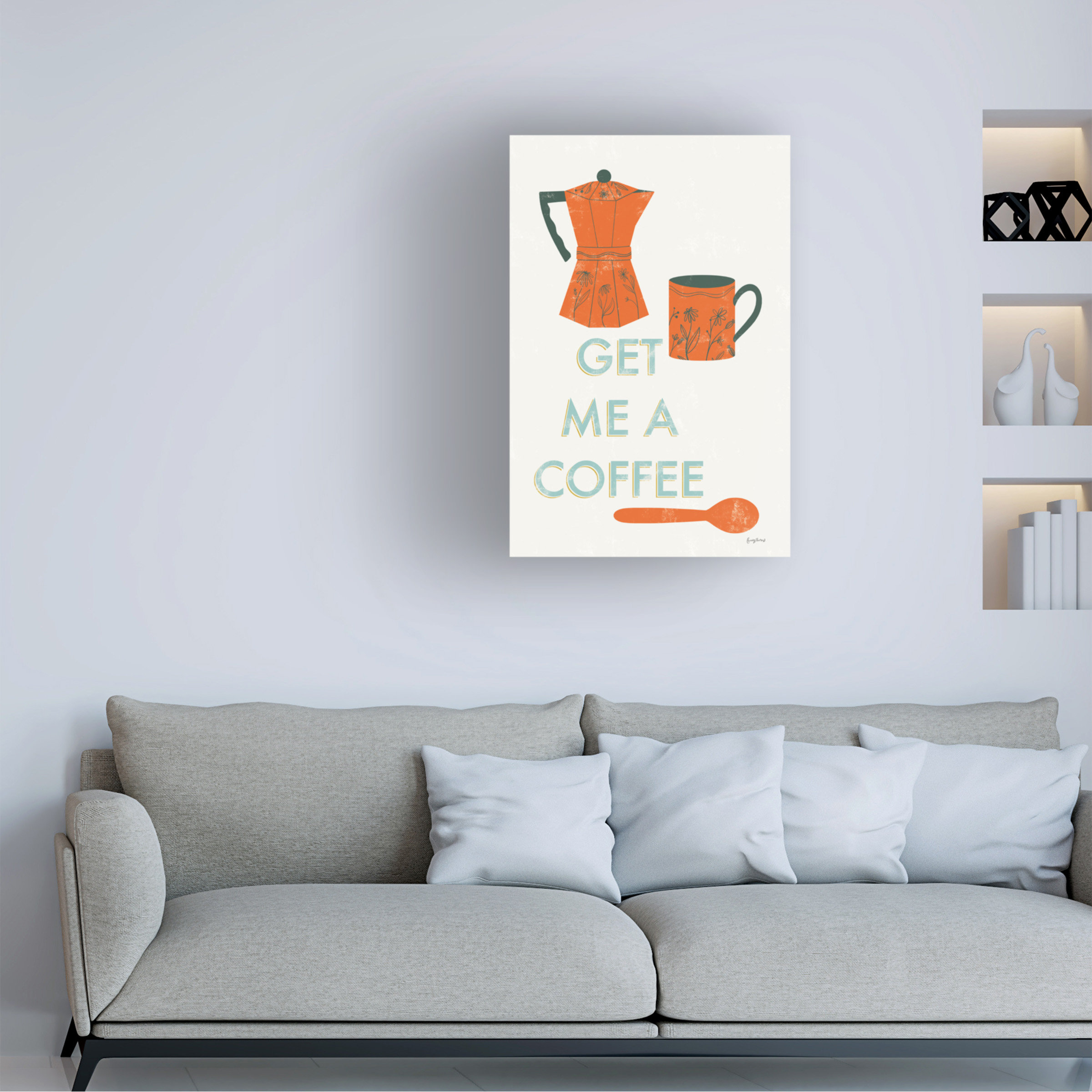 Trinx Becky Thorns 'Retro Kitchen Coffee I' by Becky Thorns Print | Wayfair