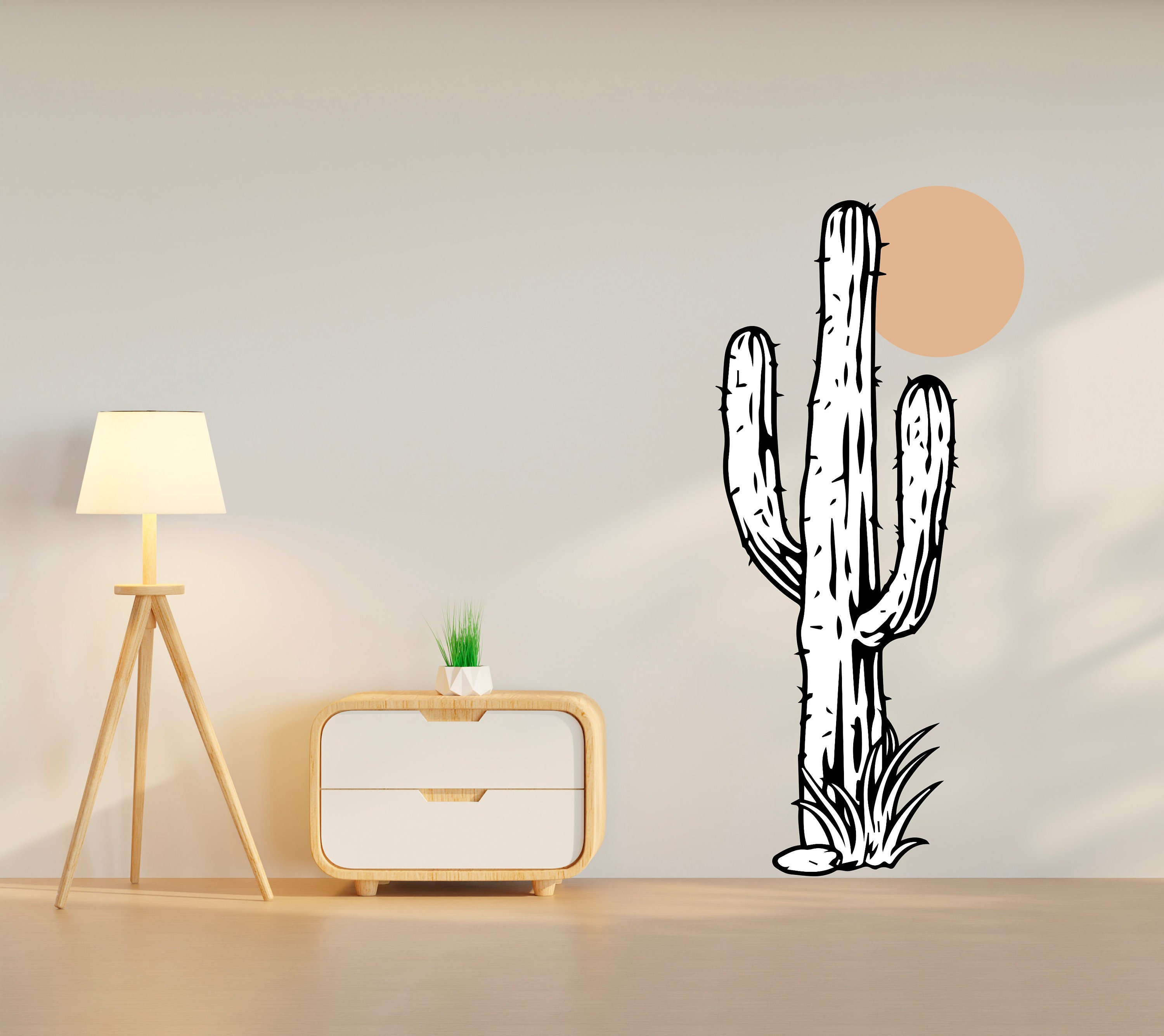Loon Peak® Cactus wall decal, Desert Wall Vinyl Sticker Decal | Wayfair