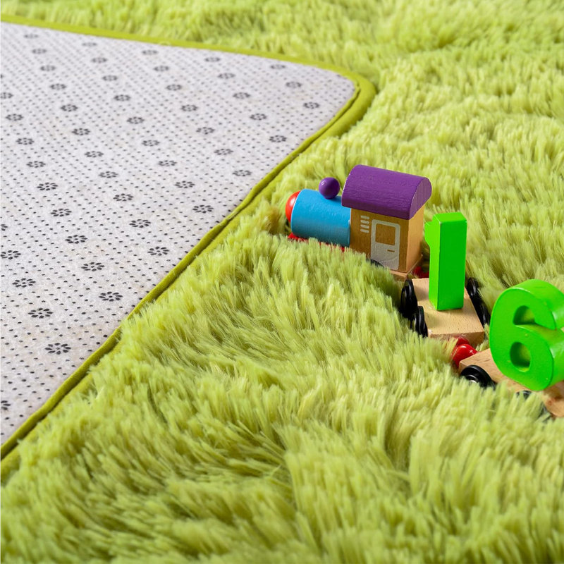Mercer41 Fluffy Green Rugs for Bedroom 5x8 Feet | Wayfair