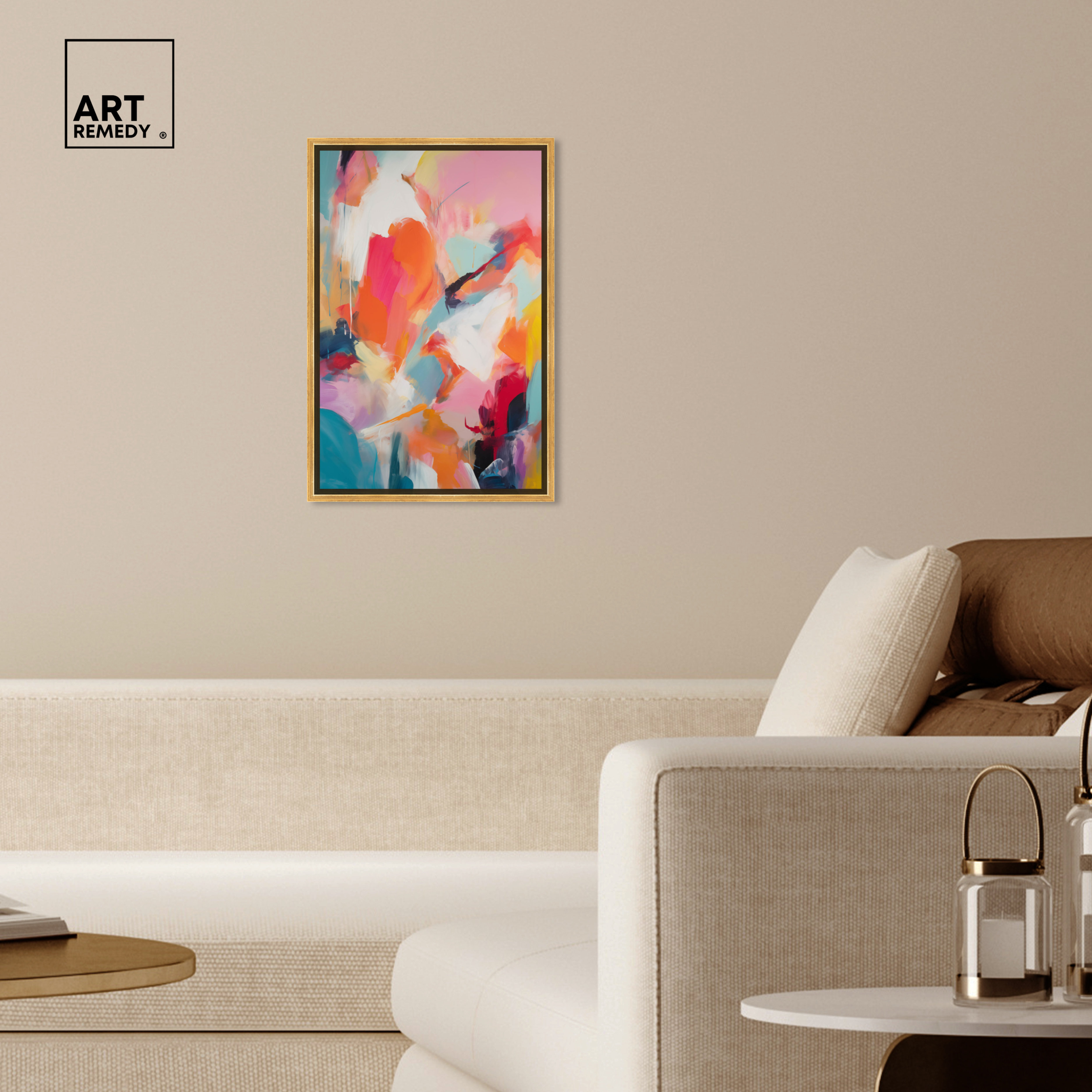 Art Remedy Sorbet Abstract II Retro Modern Abstract Wall Art by Art ...