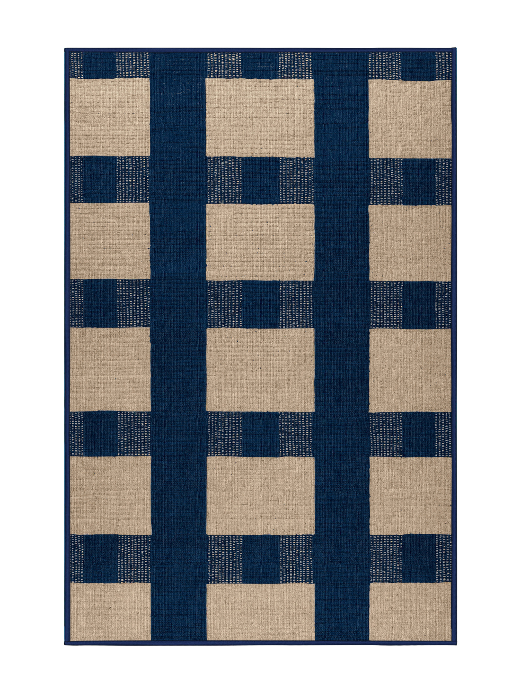 Latitude Run® Machine Washable Checkered Blue Area Rug | Wayfair