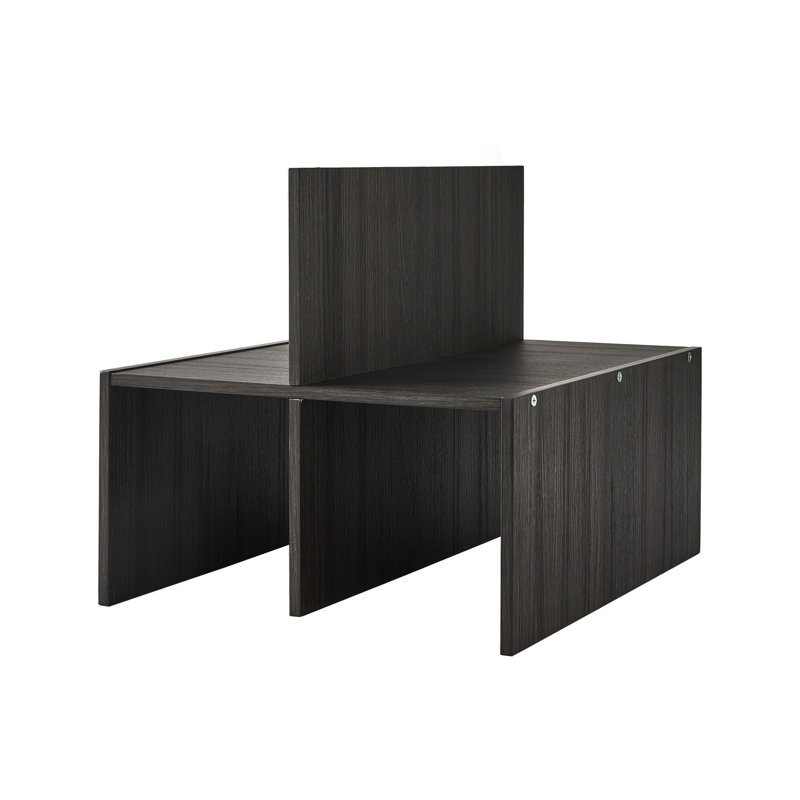 MEHIAZ Quad Shelf Cube Organizer Insert, Tobacco Oak | Wayfair