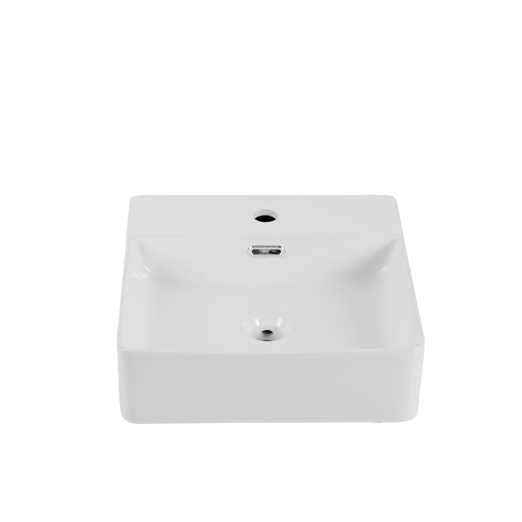 Ebern Designs Bathroom Ceramic Countertop Sink - Stain Surface White ...