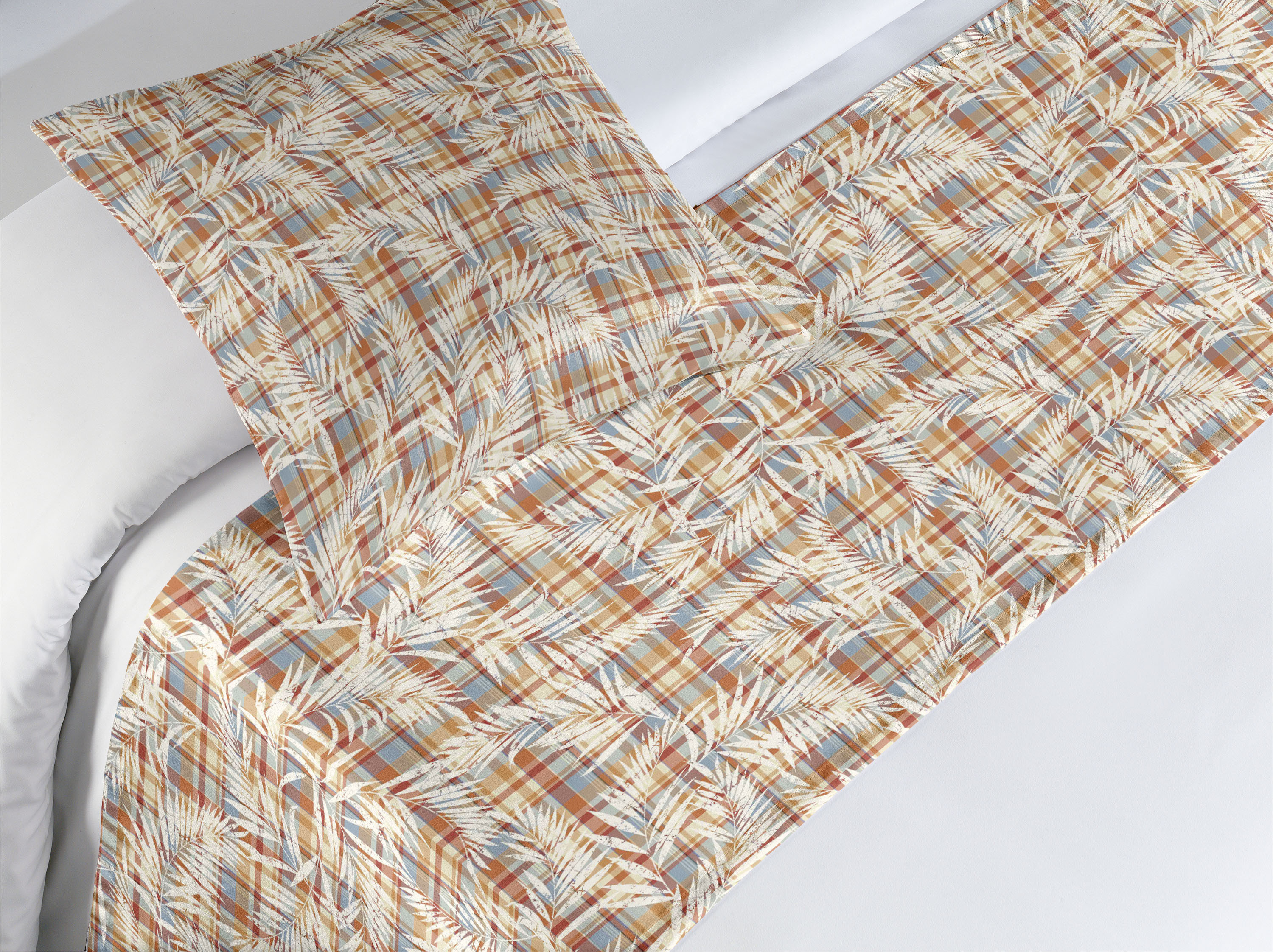 Ambesonne Country Themed Bed Runner Set Retro Feathers Leafy Cinnamon ...