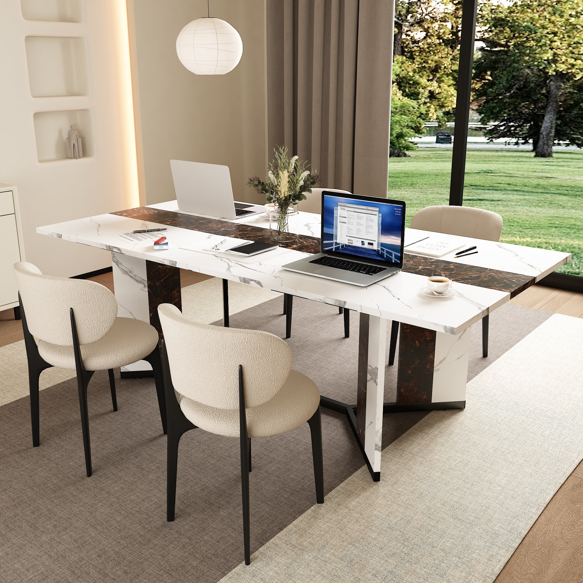 FIDGET DICE 71'' W Rectangle Computer Desk, Writing Desk, Executive ...