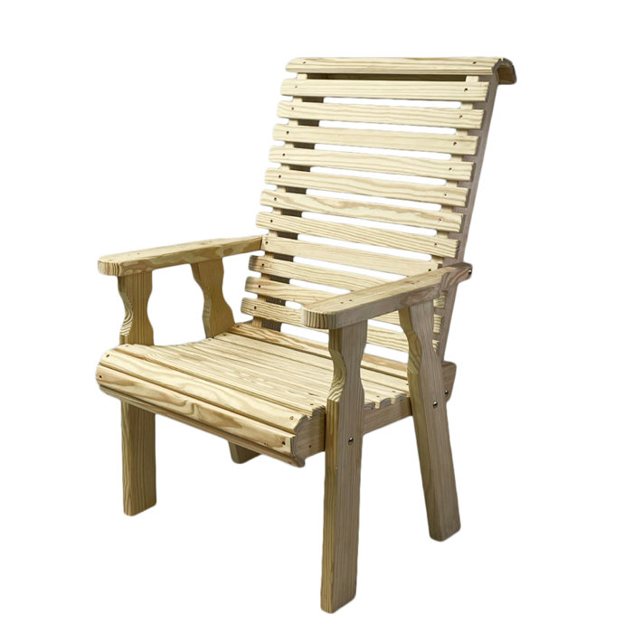 Amish Casual Heavy Duty 600 Lb High Back Roll Back Treated Patio Chair ...