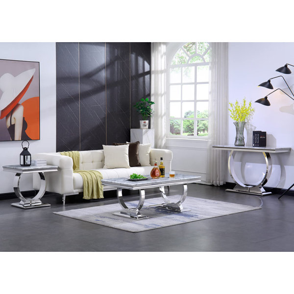 Brayden Studio® Ashonda 22'' Tall Silver End Table | Wayfair