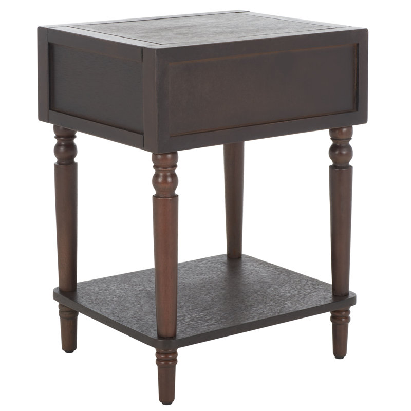 August Grove® Kleban Solid Wood Top End Table with Storage & Reviews ...