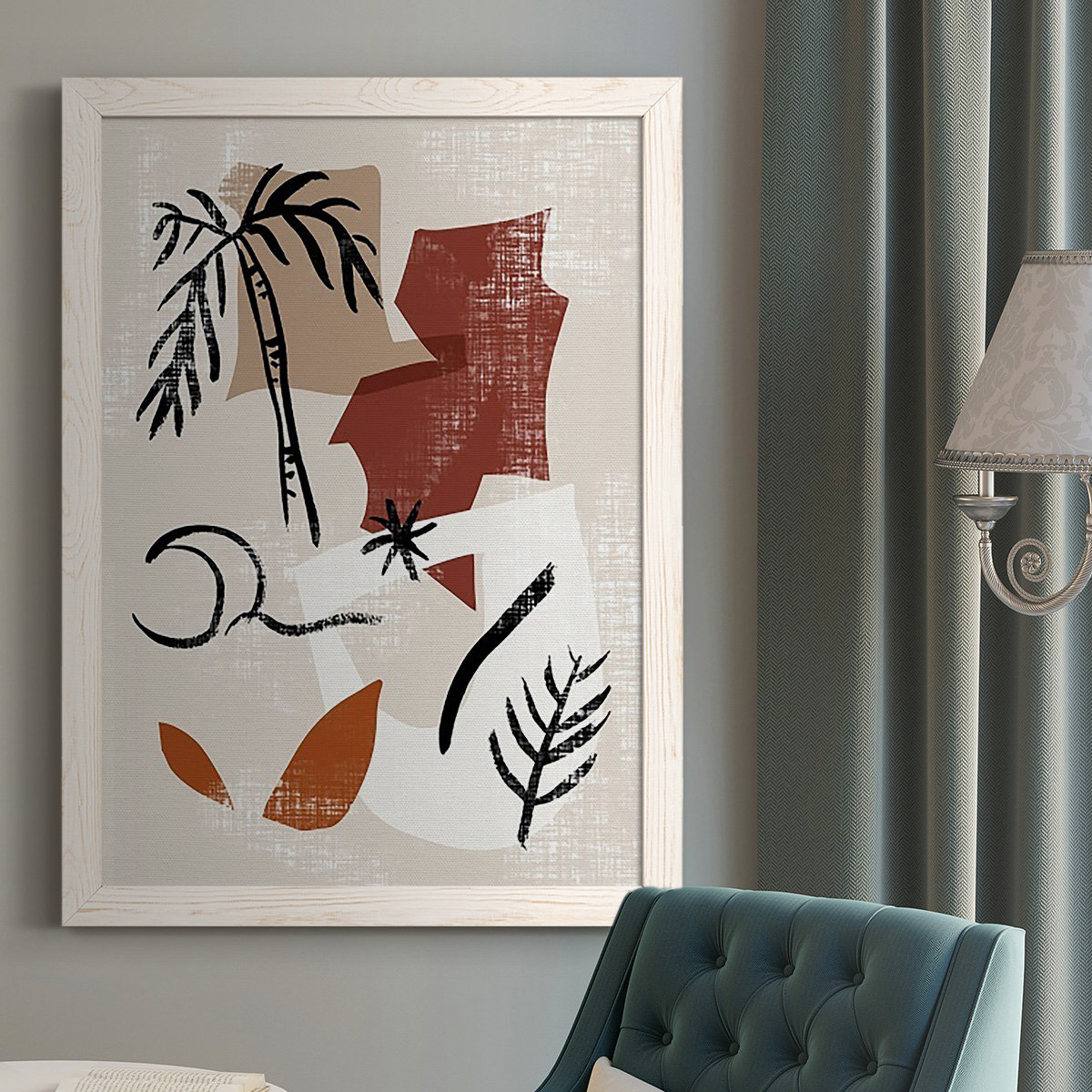 Wexford Home Soft Palms I - Single Picture Frame Print on Canvas | Wayfair