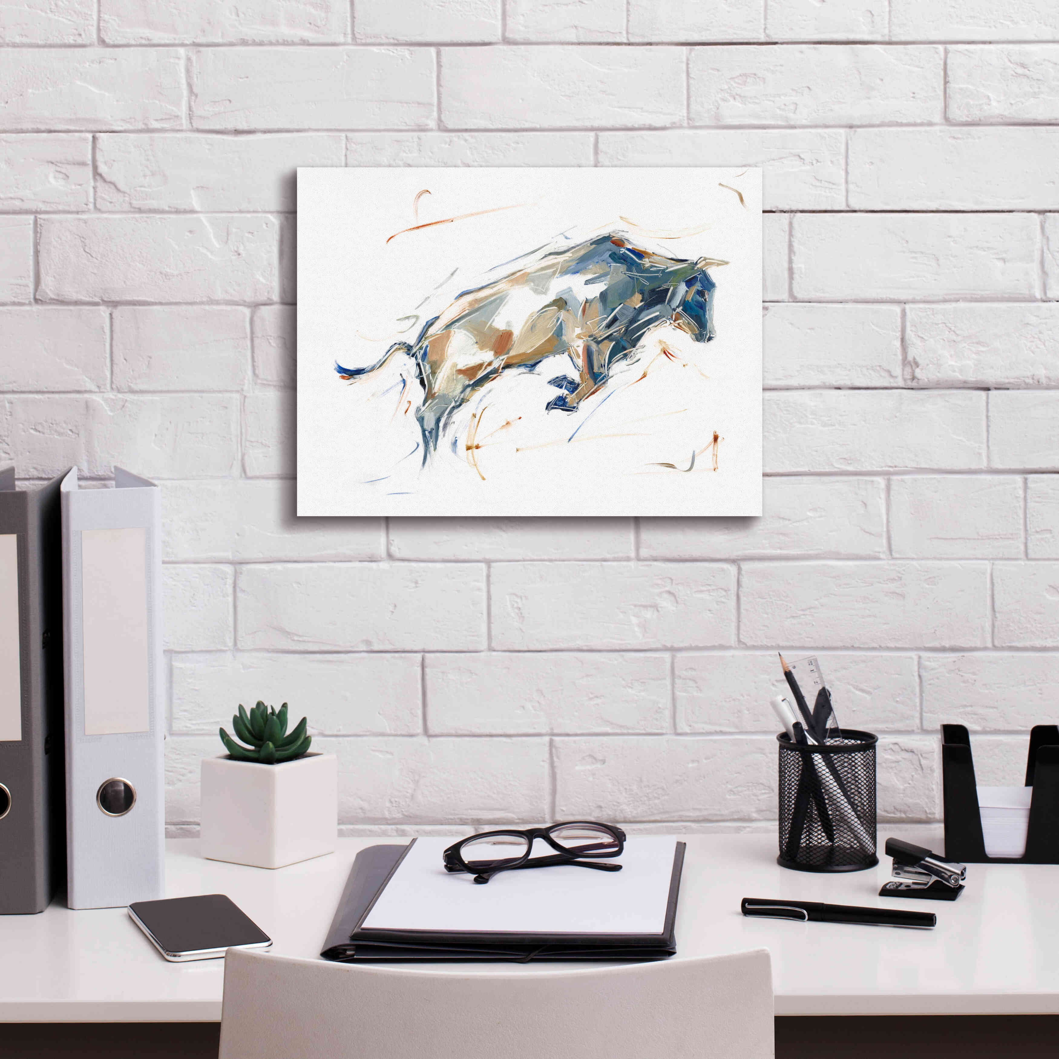 Gracie Oaks Isia Modern Bull Study I On Canvas by Ethan Harper Print ...