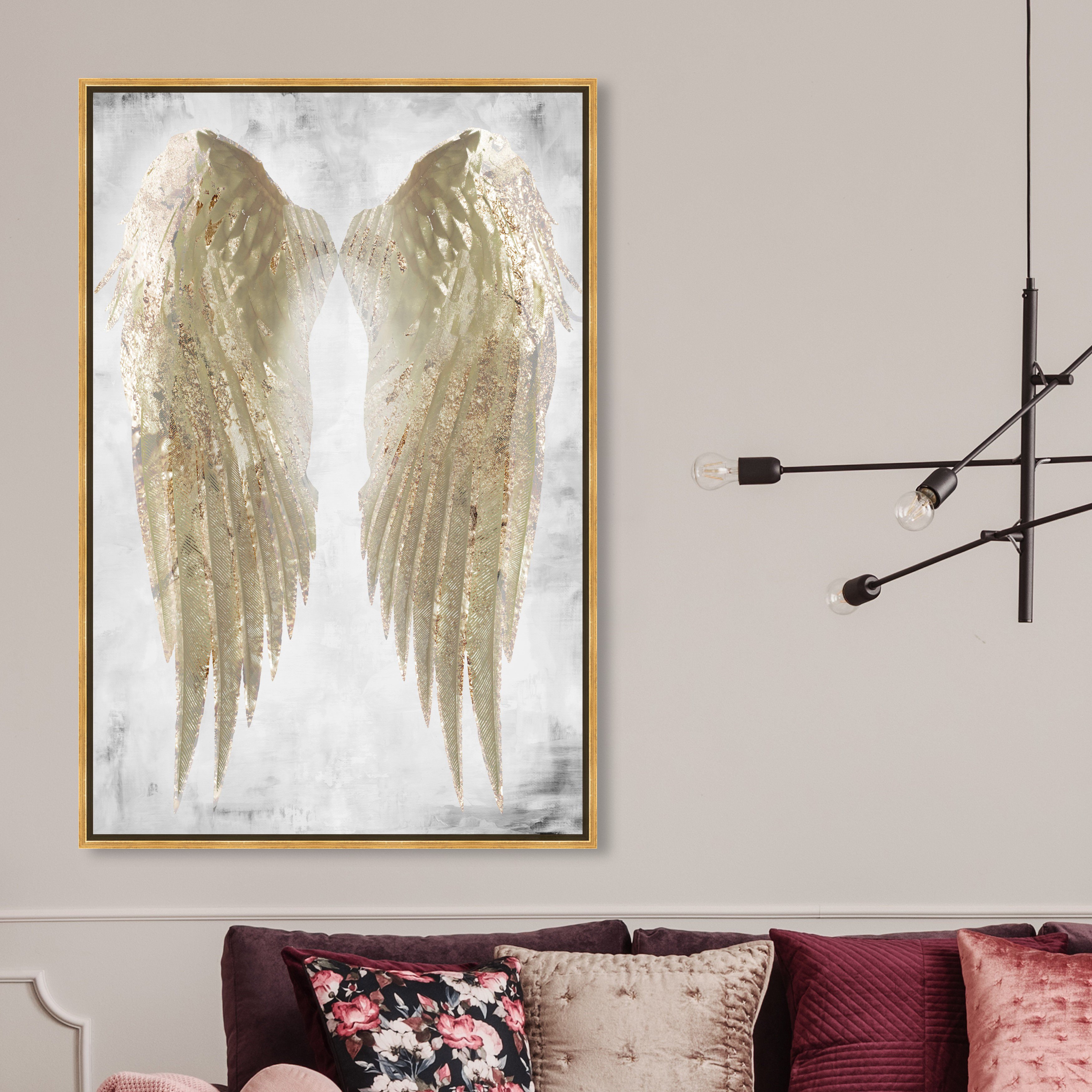 Willa Arlo Interiors Victorino " Wings Of Angel Gold " on Canvas ...