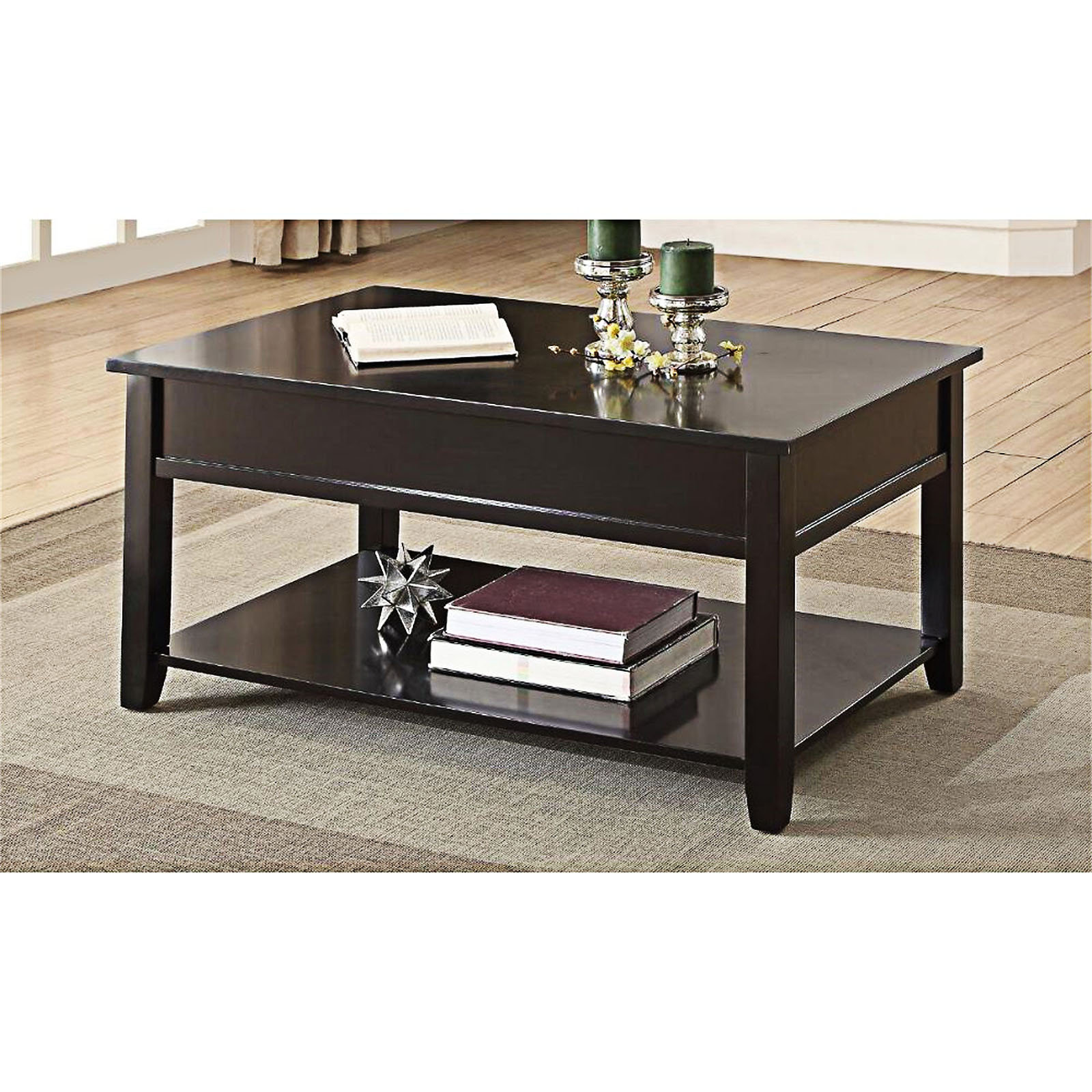 Red Barrel Studio® Destinee Wood Coffee Table, Rectangular Table with ...