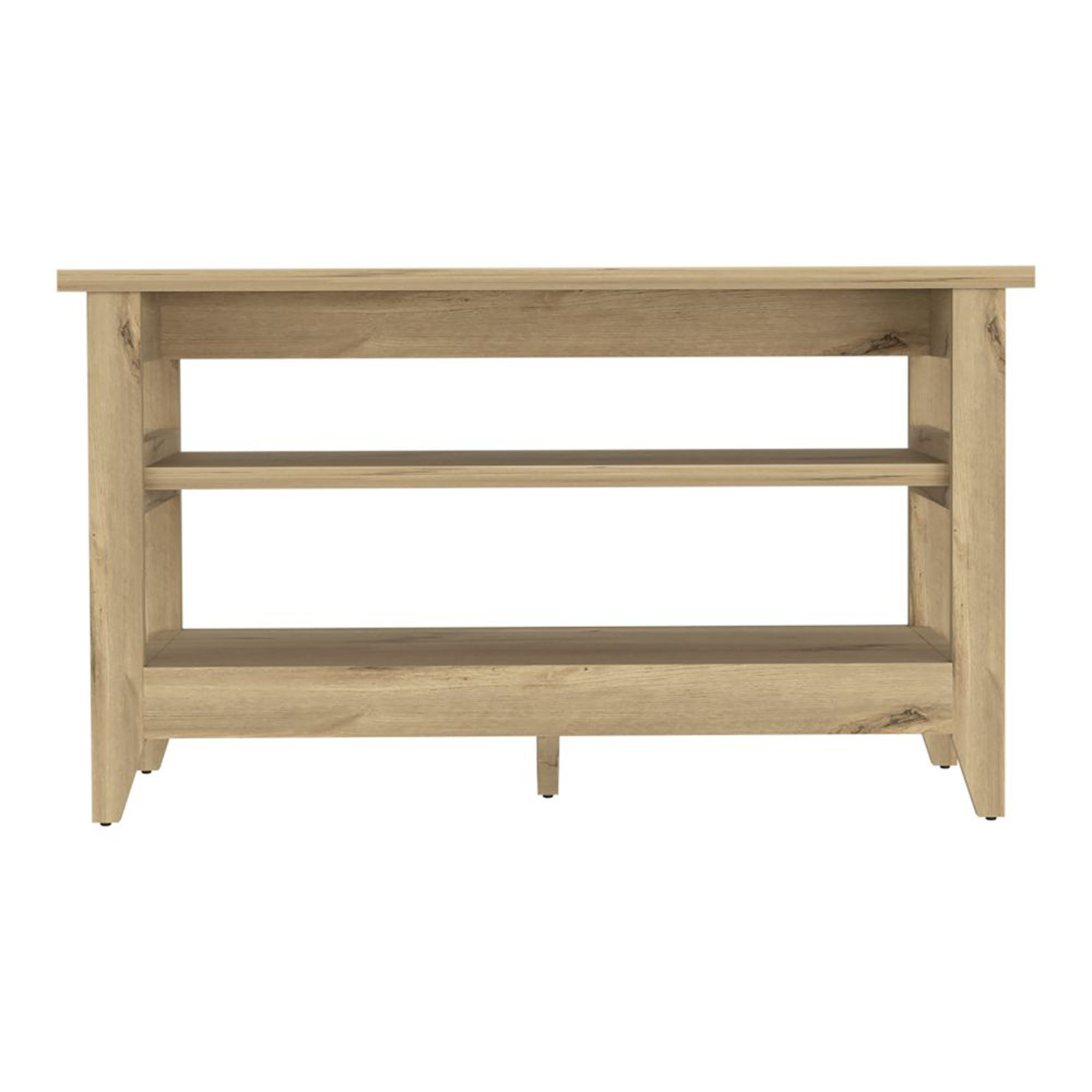 George Oliver Light Oak 2-Shelf Rectangle Storage Bench | Wayfair