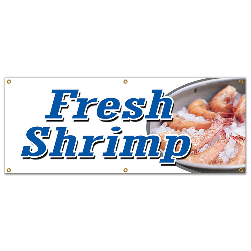 SignMission Fresh Shrimp Banner Sign | Wayfair