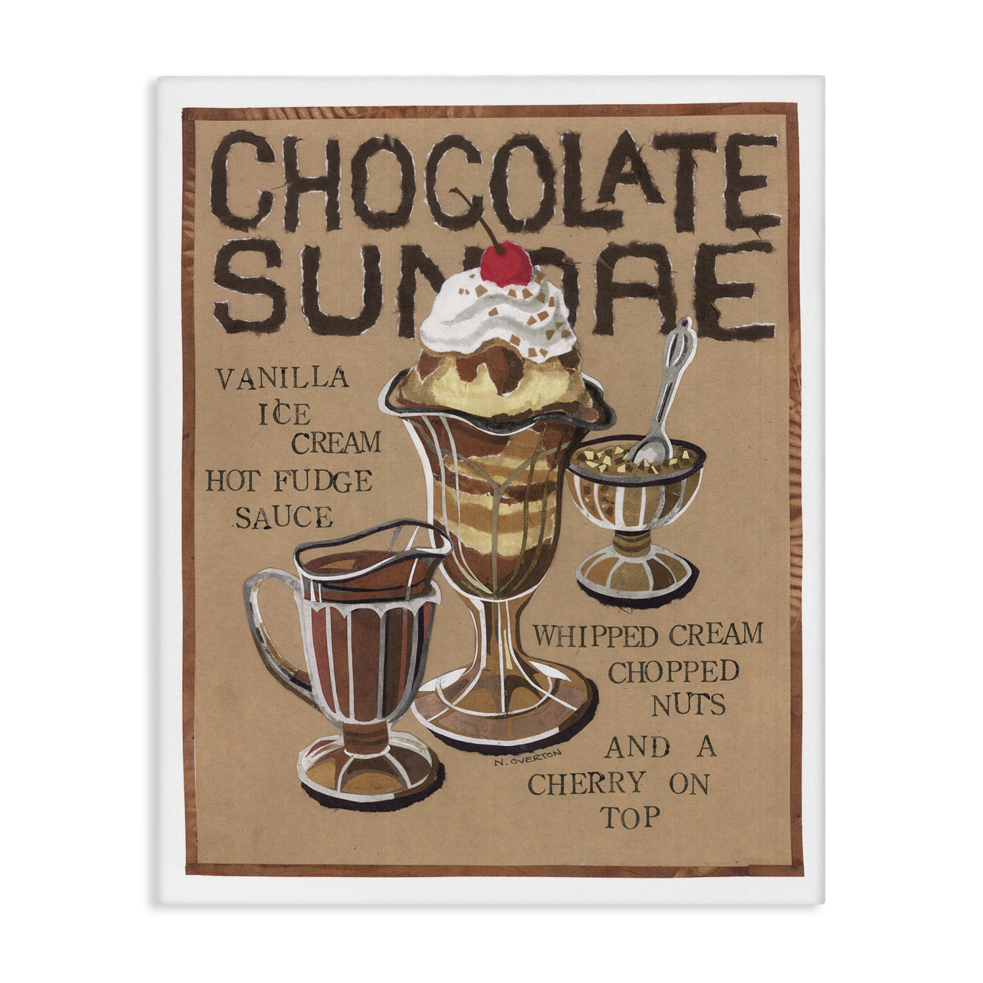 Lark Manor™ Chocolate Sundae Recipe Canvas Wall Art by Nancy Overton ...